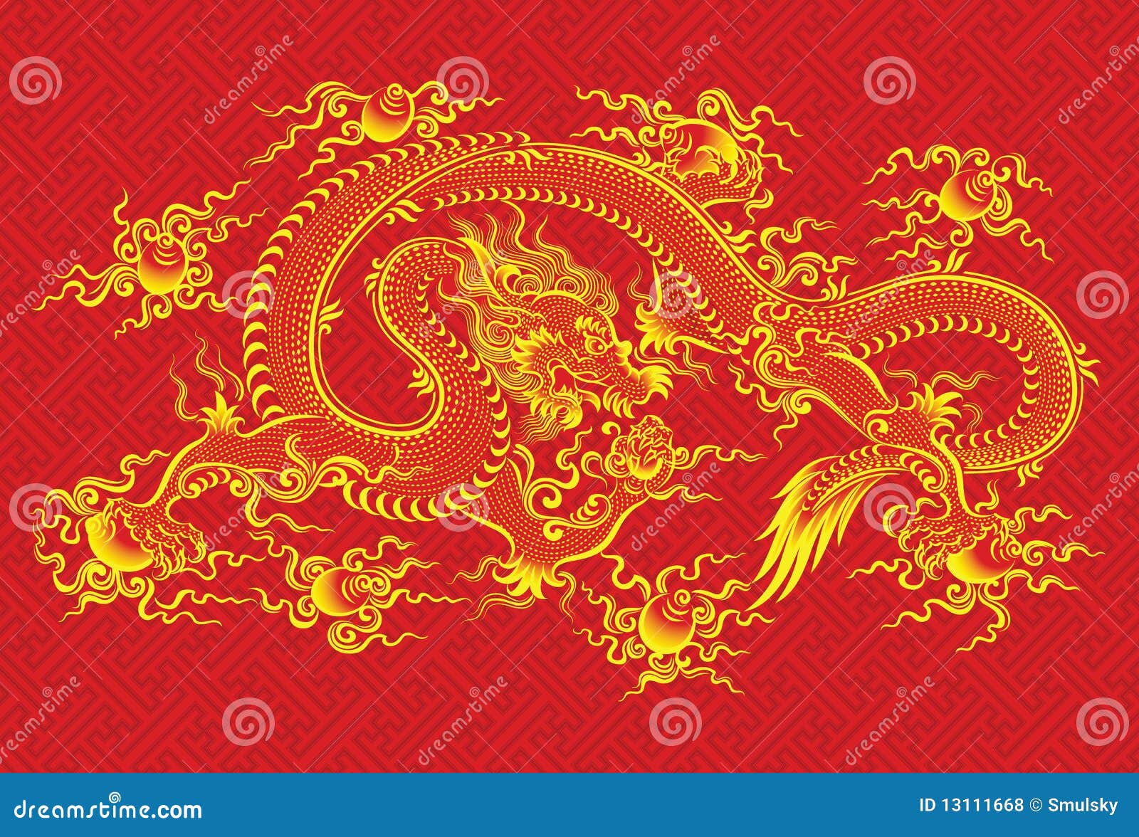 Dragon chinois rouge illustration de vecteur. Illustration du ...