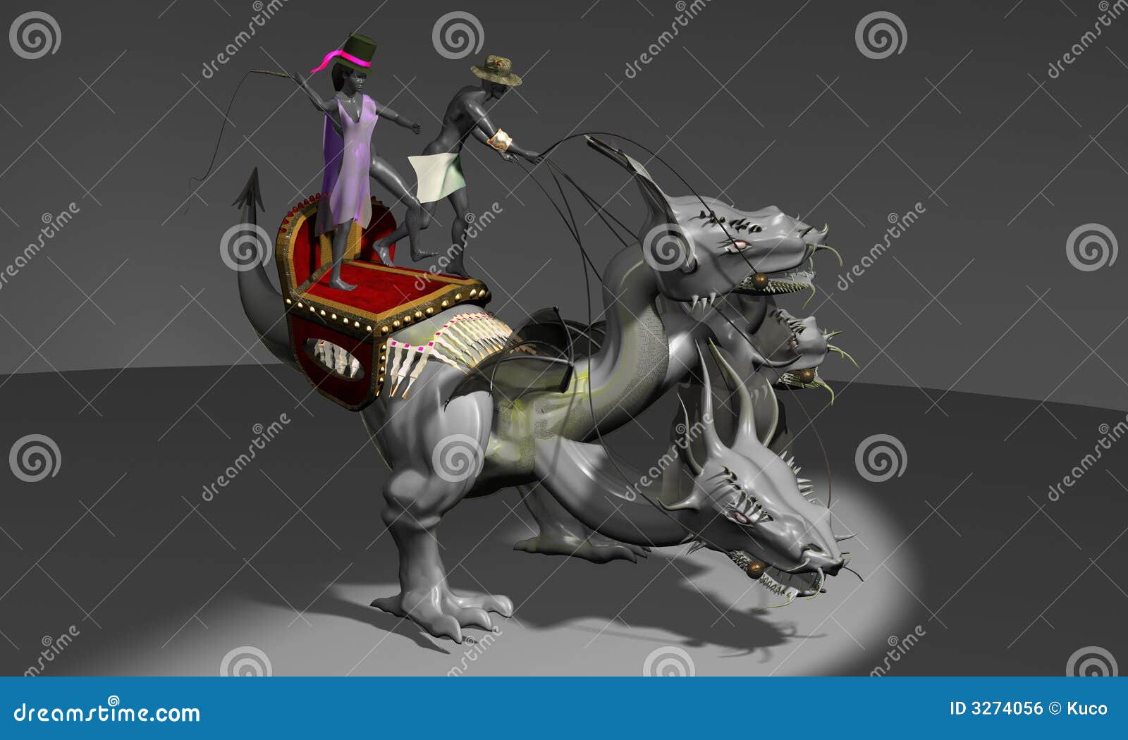 Dragon in the circus stock illustration. Illustration of monster - 3274056