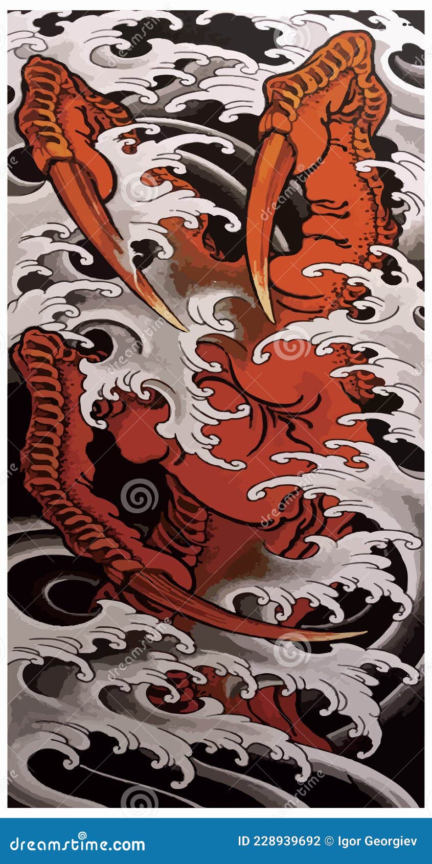 Dragon Claw Vector Illustration Poster Template Stock Vector ...