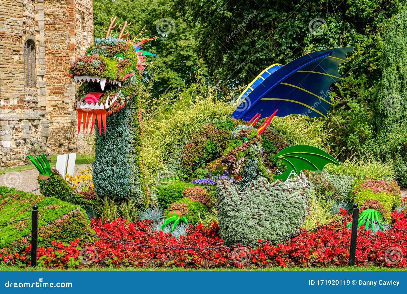 The Dragon at Colchester Castle Park Editorial Stock Image - Image of ...