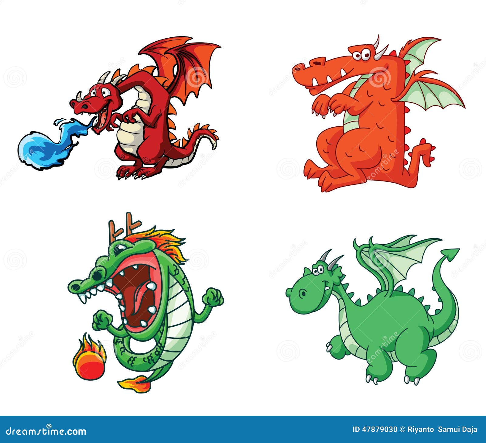 Dragon Collection stock vector. Illustration of vector - 47879030