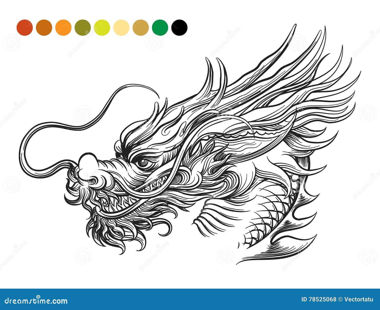Chinese Lion White Coloring Page Stock Illustrations – 11 Chinese Lion ...
