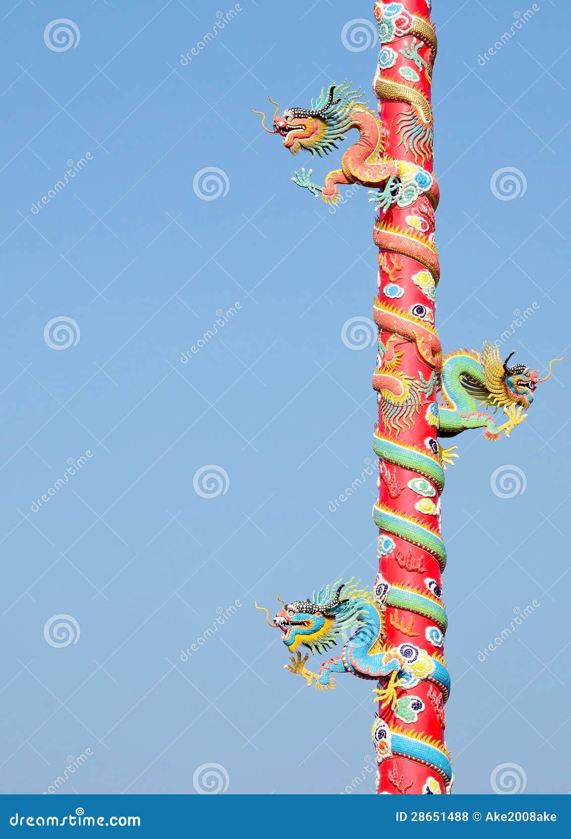 Dragon column stock photo. Image of chinese, column, gold - 28651488
