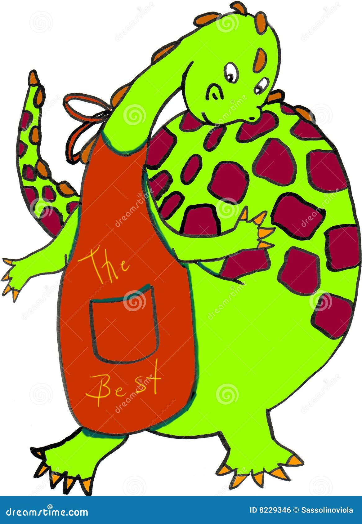 The dragon cook stock illustration. Illustration of dragon - 8229346