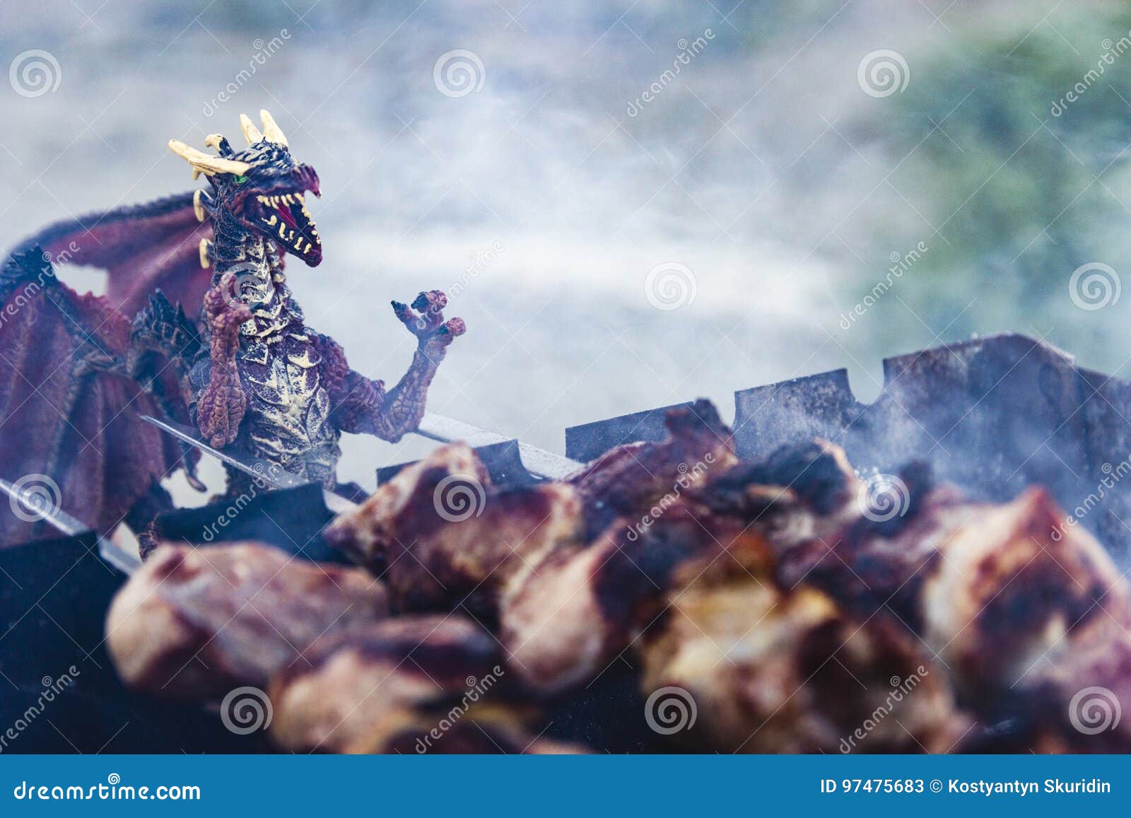 Dragon is Cook Roasted Meat Stock Image - Image of gourmet, cook: 97475683