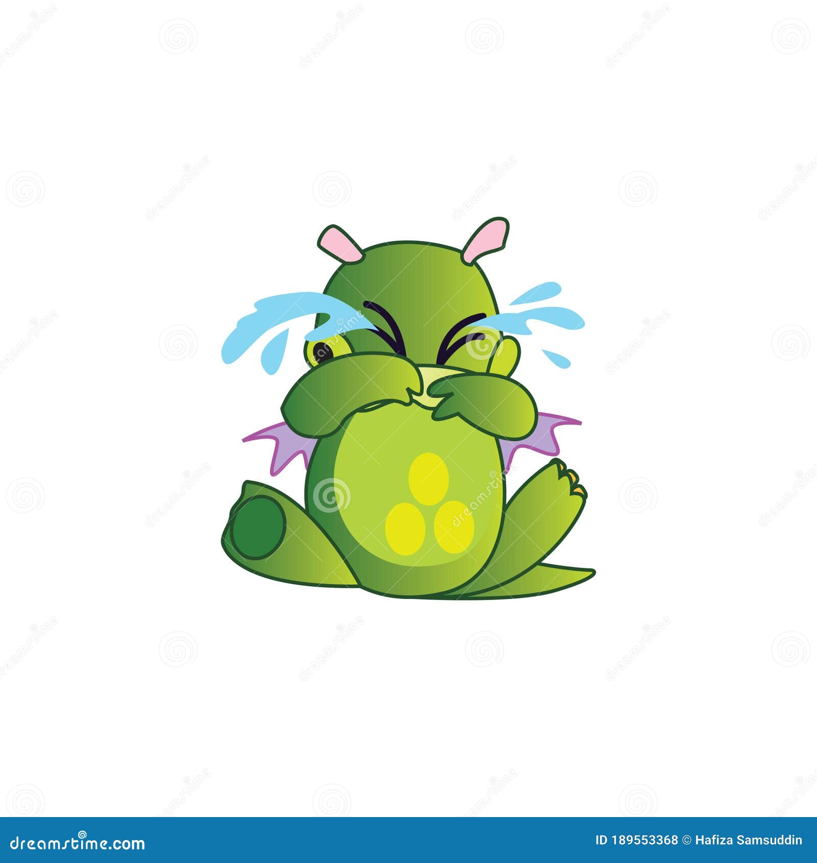 Dragon Crying. Vector Illustration Decorative Design Stock Vector ...