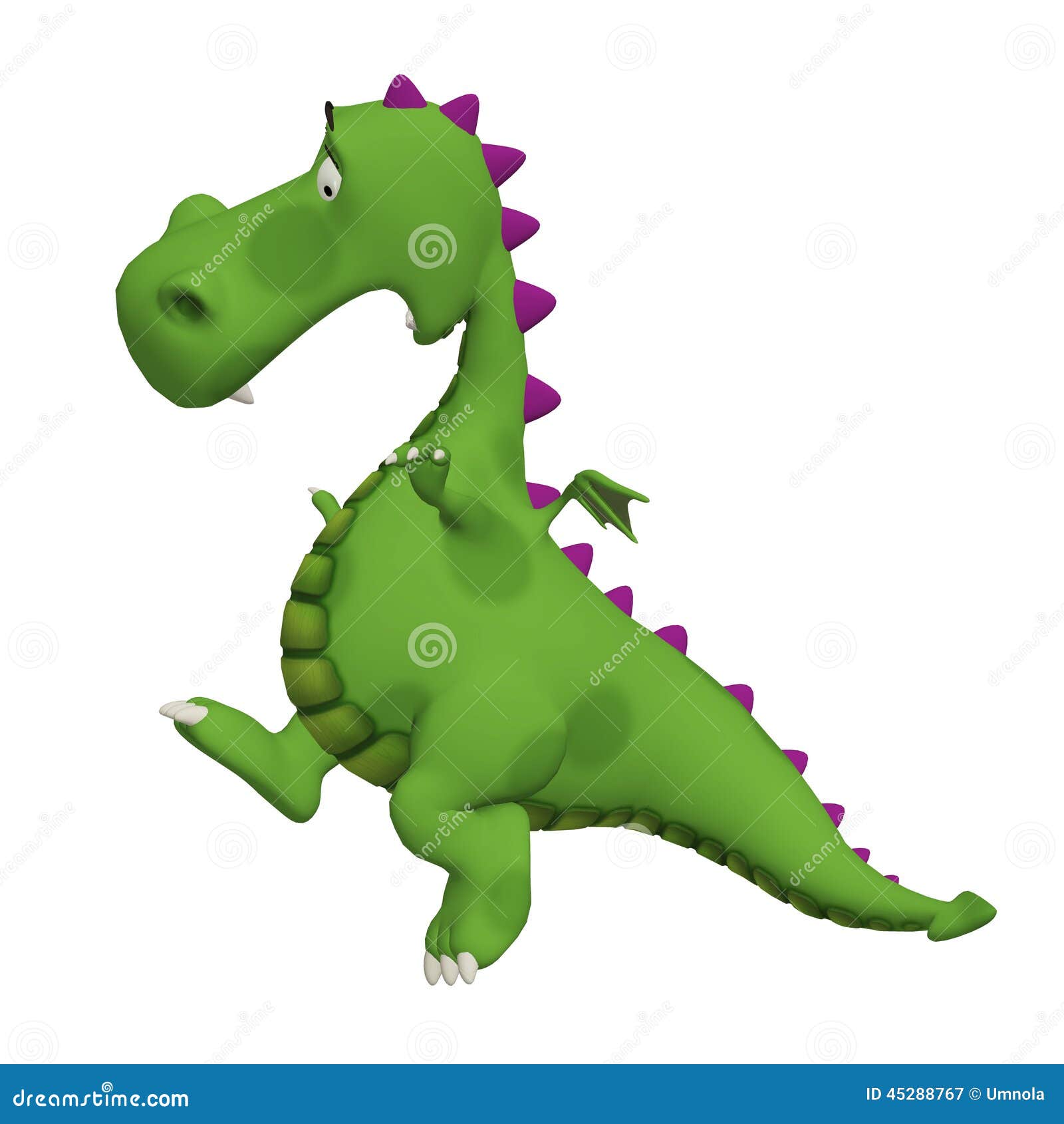 Dragon 3d cartoon stock illustration. Illustration of character - 45288767