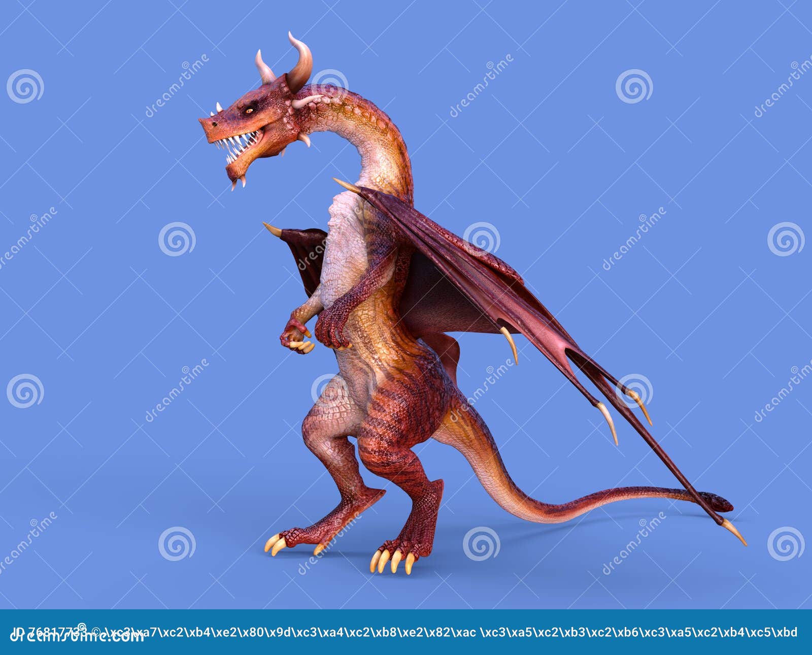 Dragon stock illustration. Illustration of game, dinosaur - 76817733