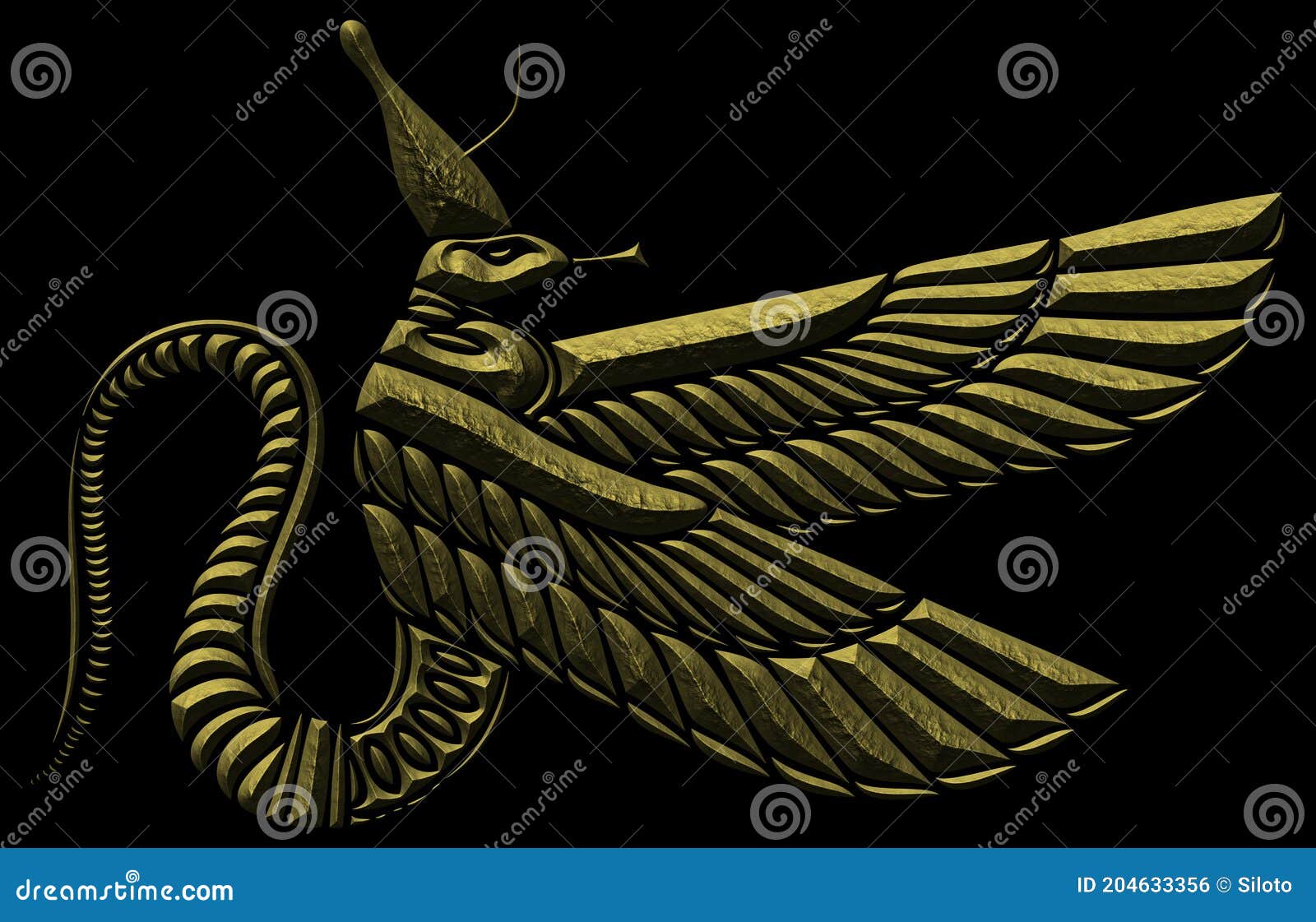 Dragon - Demon of the Ancient Egypt Stock Photo - Illustration of ...
