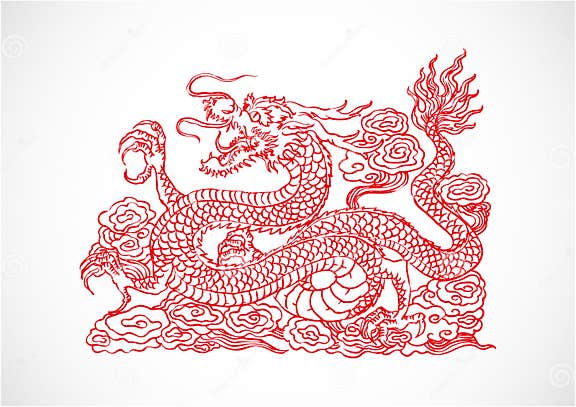 Dragon stock vector. Illustration of cloud, creative - 55230007