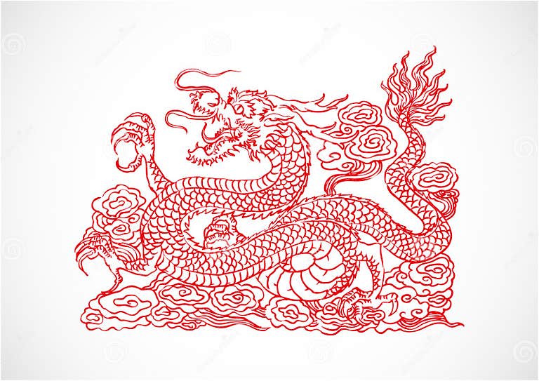 Dragon stock vector. Illustration of cloud, creative - 55230007