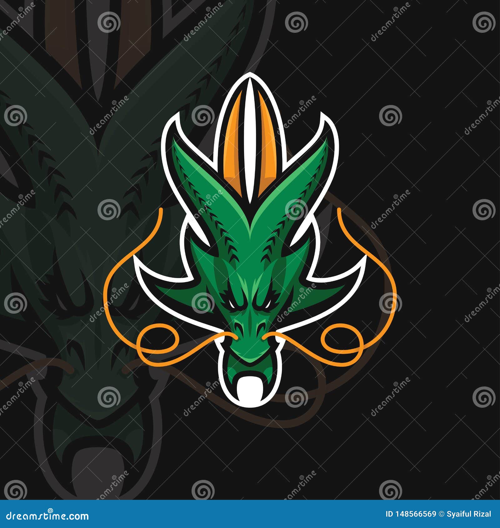Dragon e sport logo stock vector. Illustration of style - 148566569