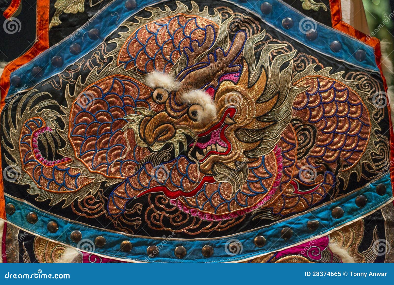 Dragon Embroidery stock image. Image of design, fashion - 28374665