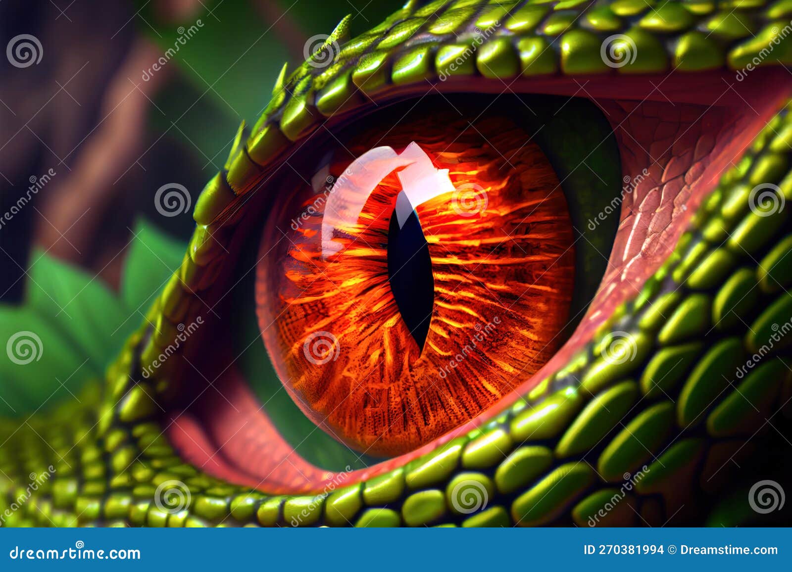 Dragon Eye Close Up. 3d Illustration Stock Illustration - Illustration ...