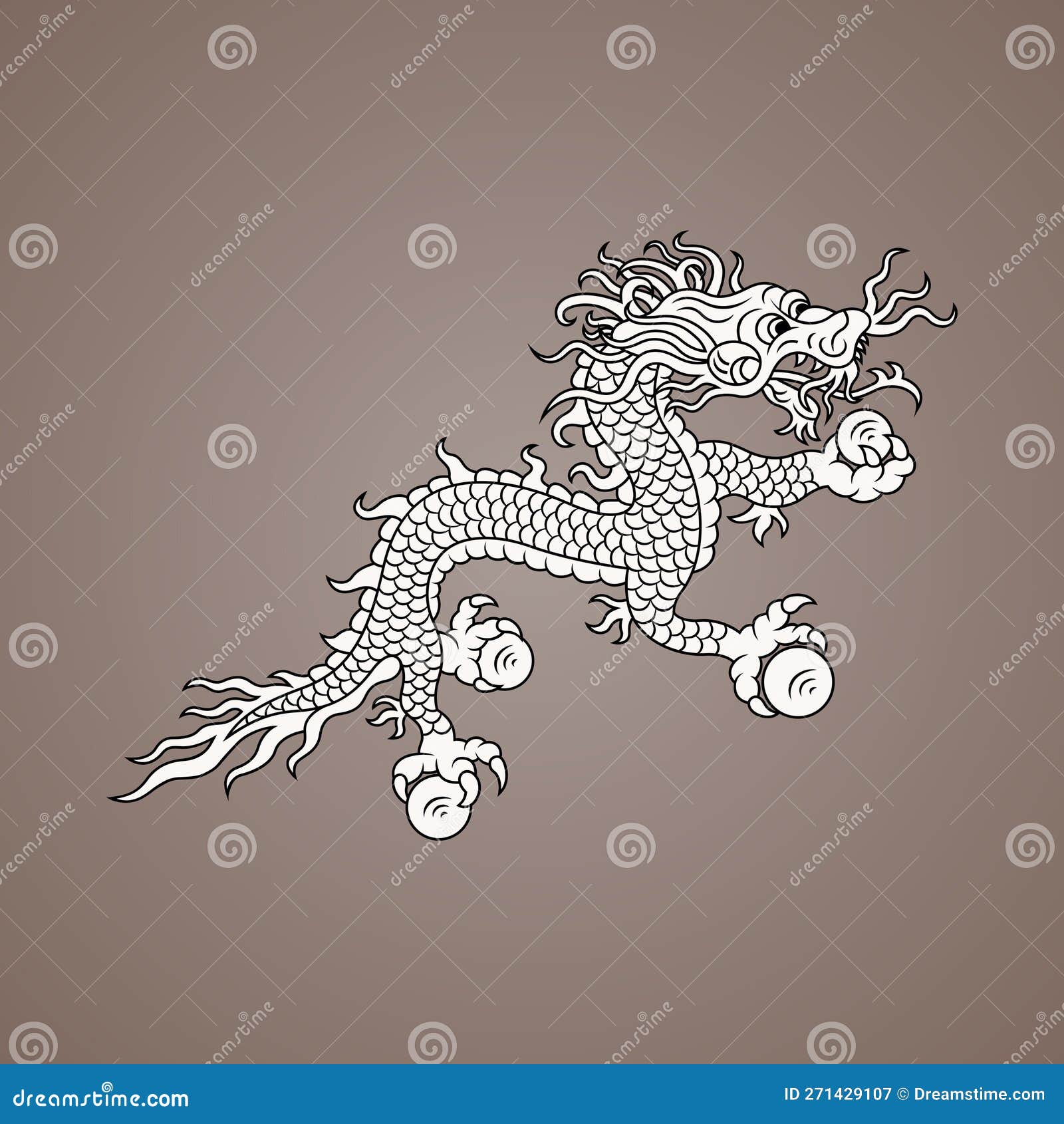 Dragon from the Flag of Bhutan Stock Vector - Illustration of symbol ...