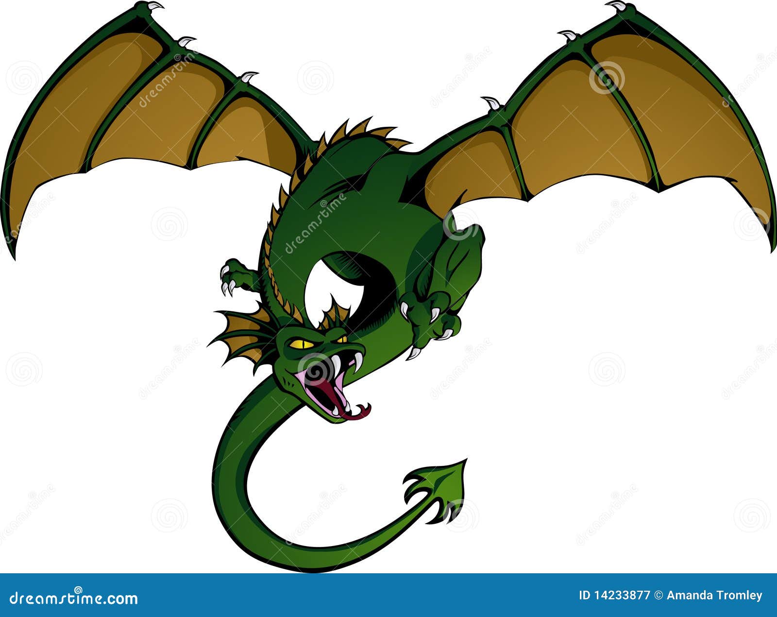 Dragon in Flight stock vector. Illustration of flight - 14233877