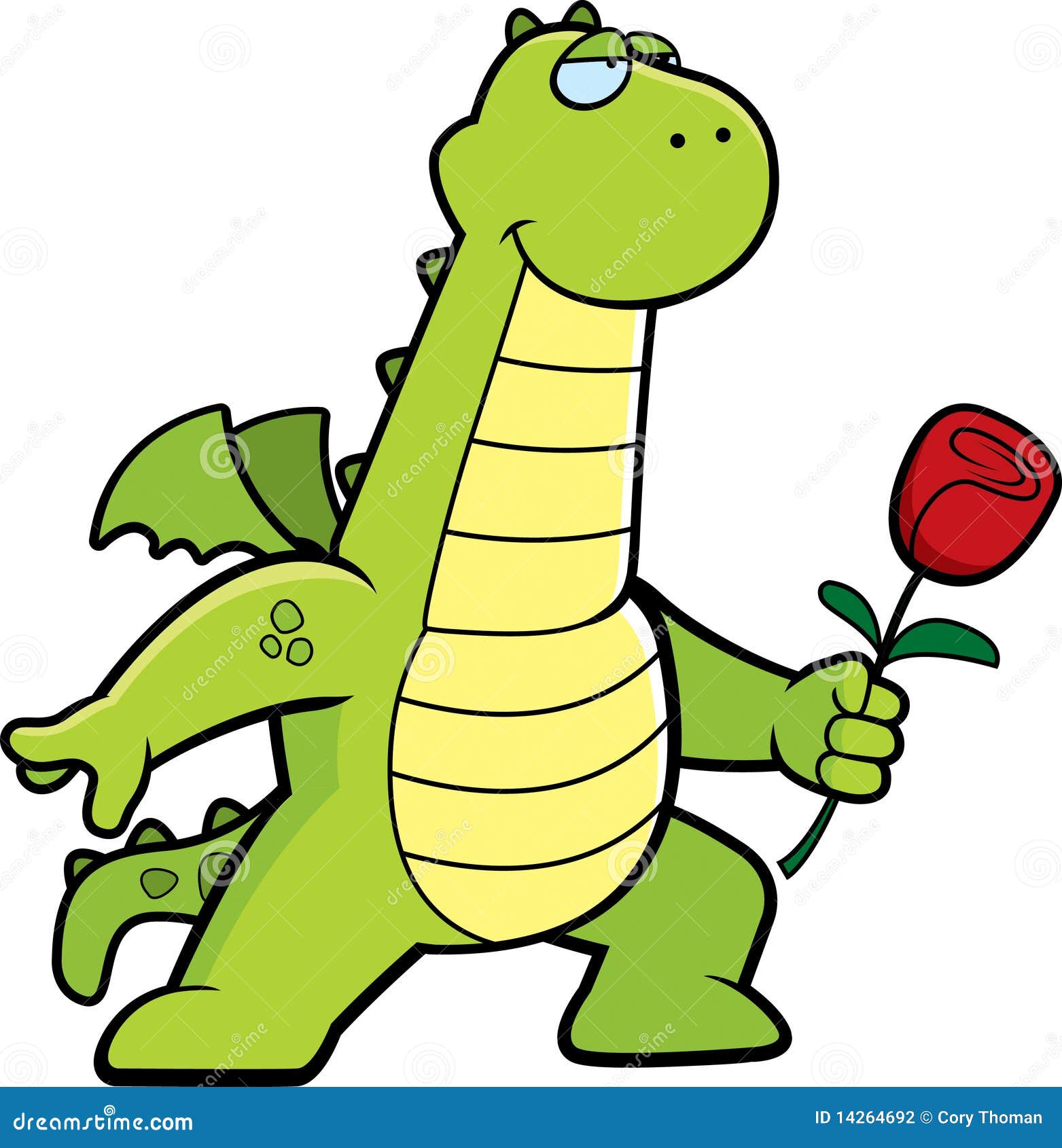 Dragon Flower stock vector. Illustration of green, cartoon - 14264692