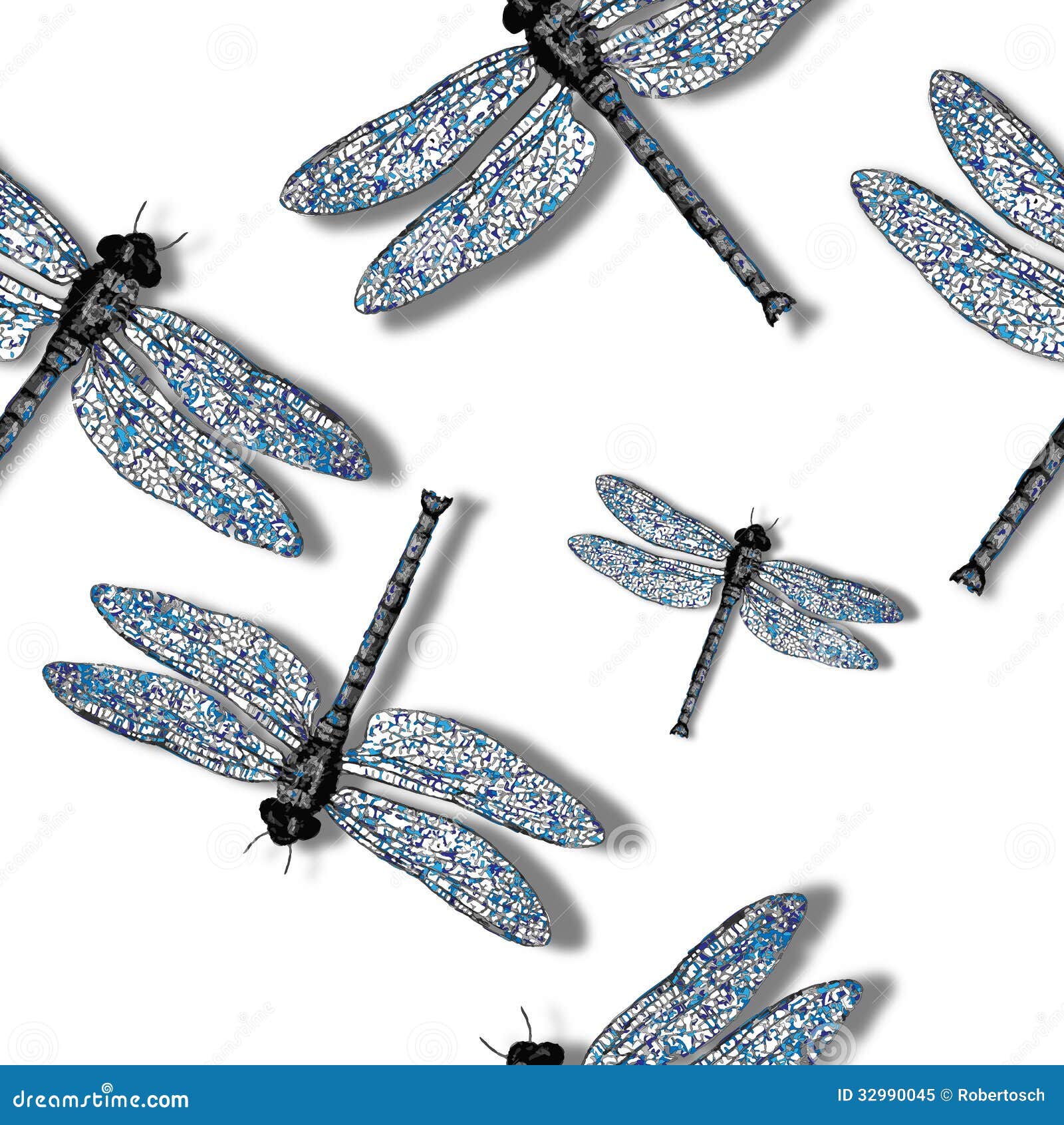 Dragon fly pattern stock vector. Illustration of fairy - 32990045