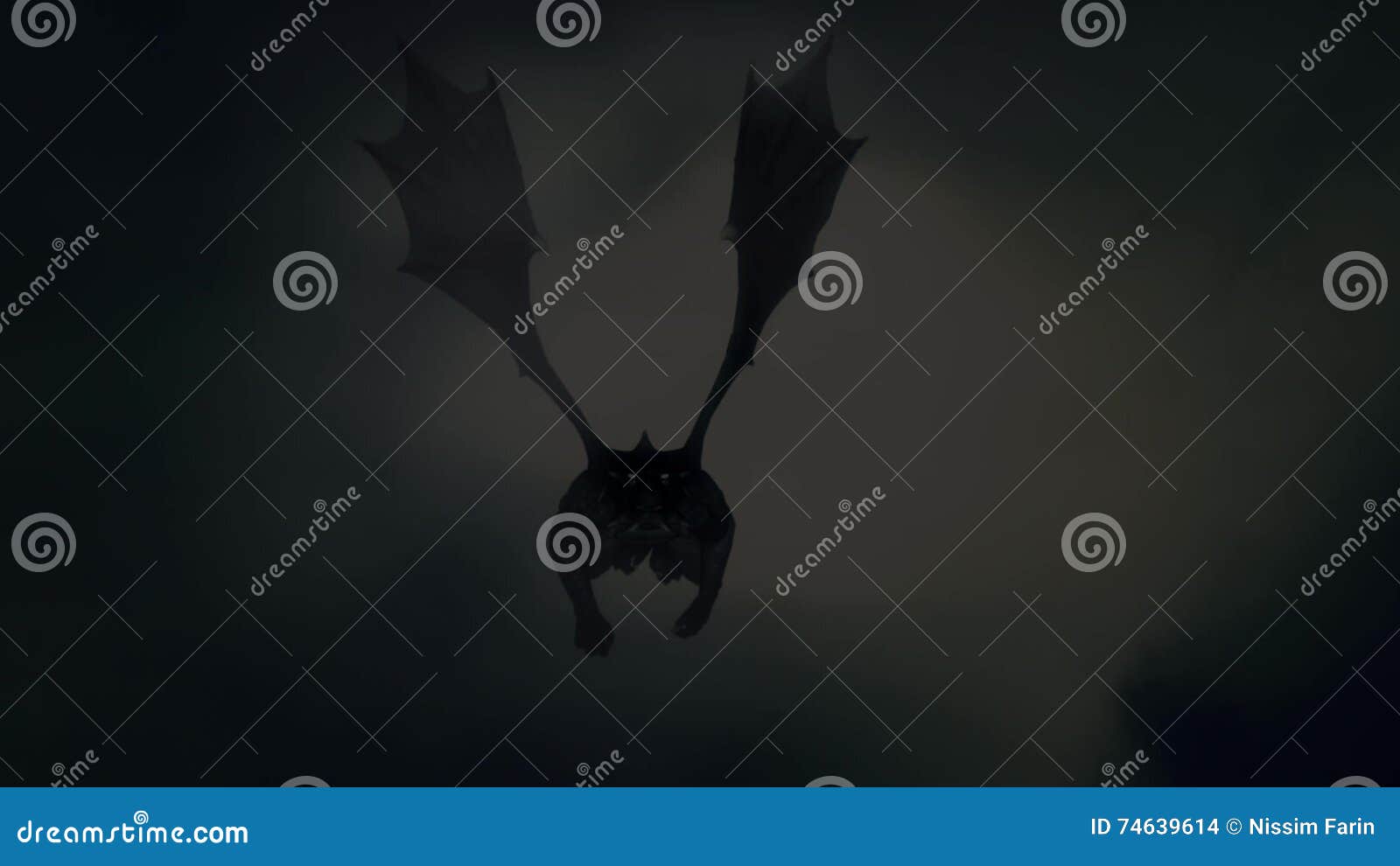 Dragon Flying Forward Under a Lightning Storm on a Winter Sky Stock ...