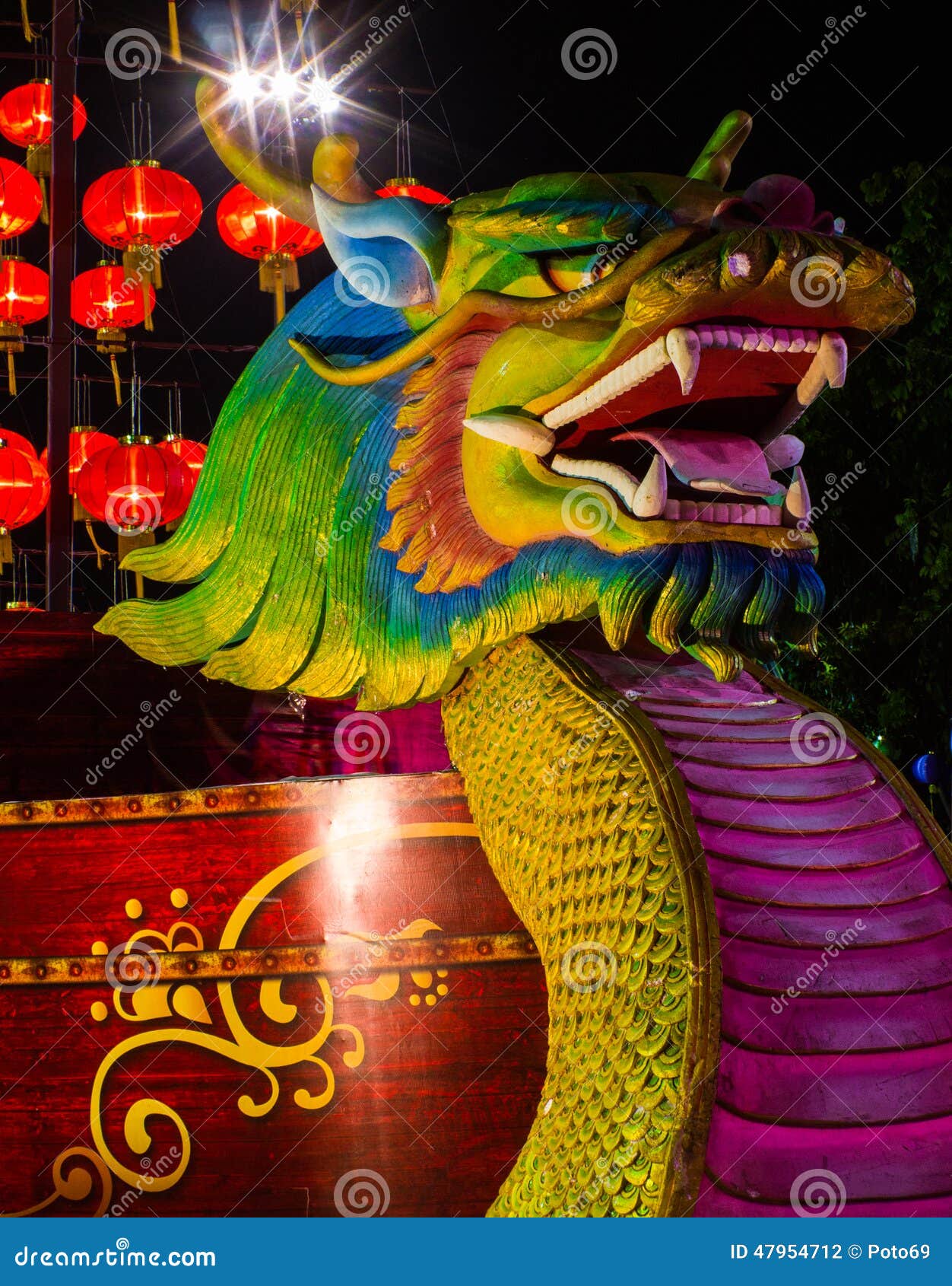 Dragon Foam for Celebrating Chinese New Year. Stock Photo - Image of ...