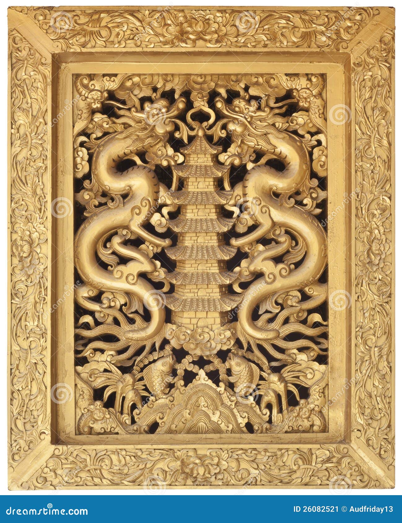 Dragon frame stock image. Image of baroque, design, detail - 26082521