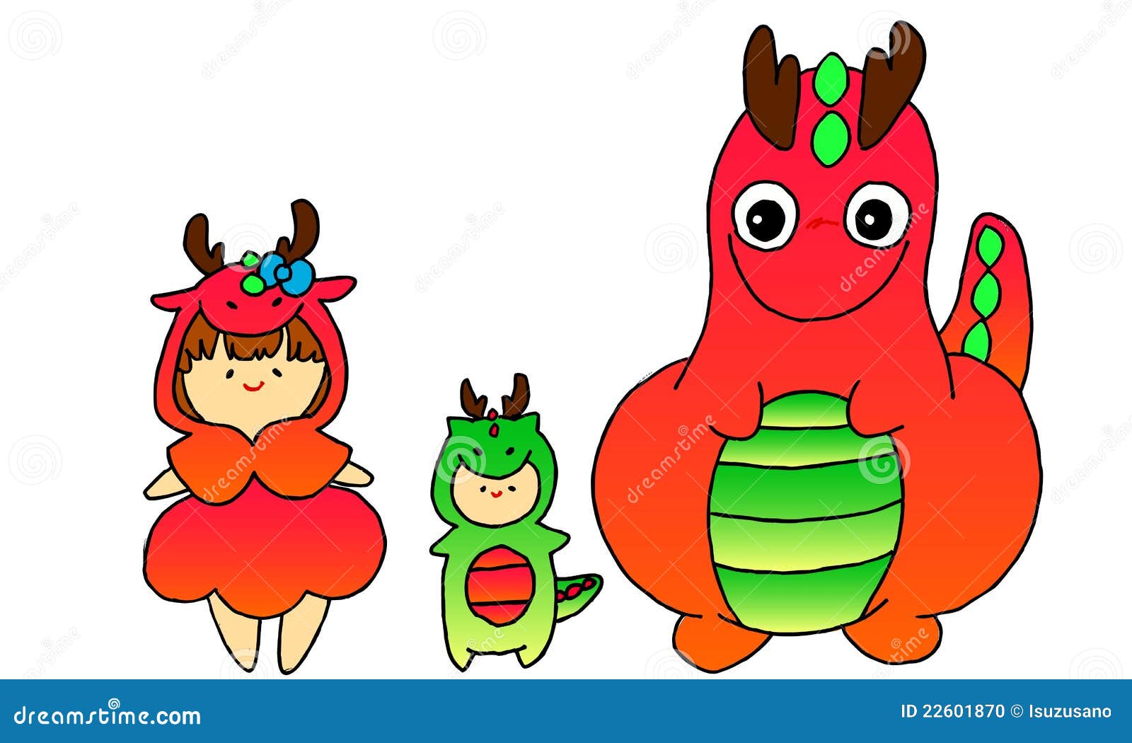 Dragon and friends stock illustration. Illustration of stuffed - 22601870