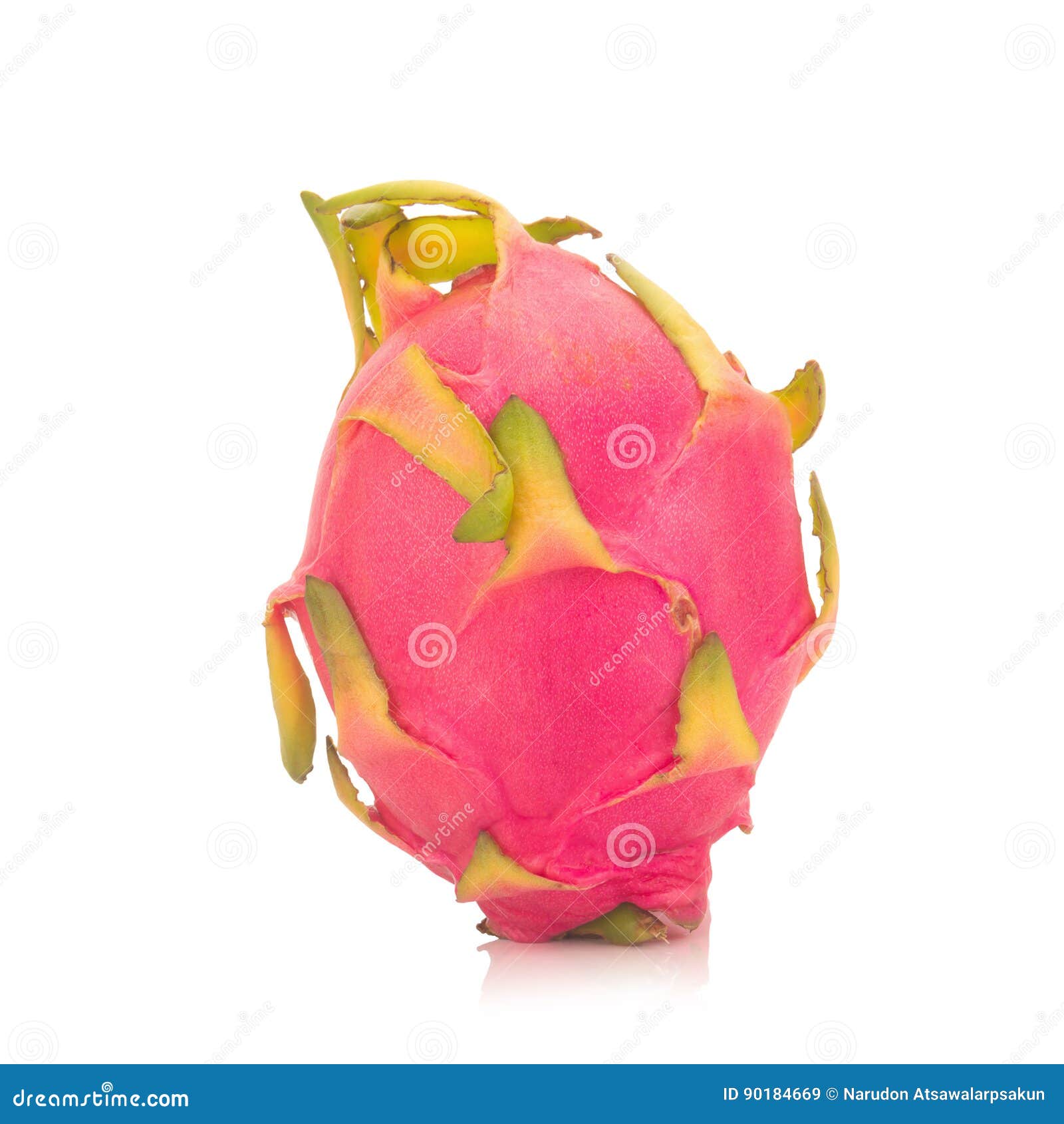 Dragon Fruit Against White Background Stock Image - Image of seeds ...