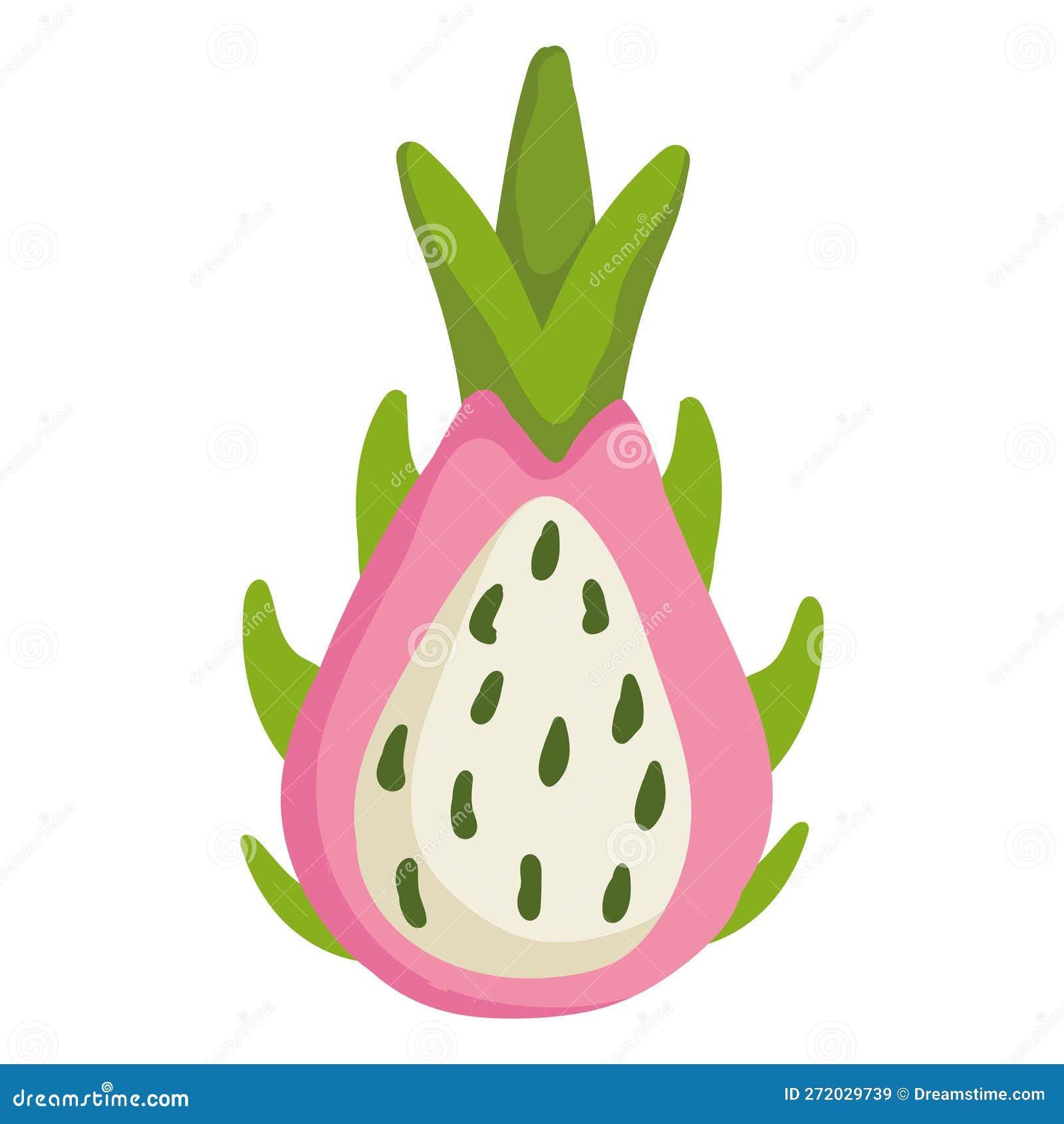 Dragon fruit fruit icon stock vector. Illustration of icon - 272029739