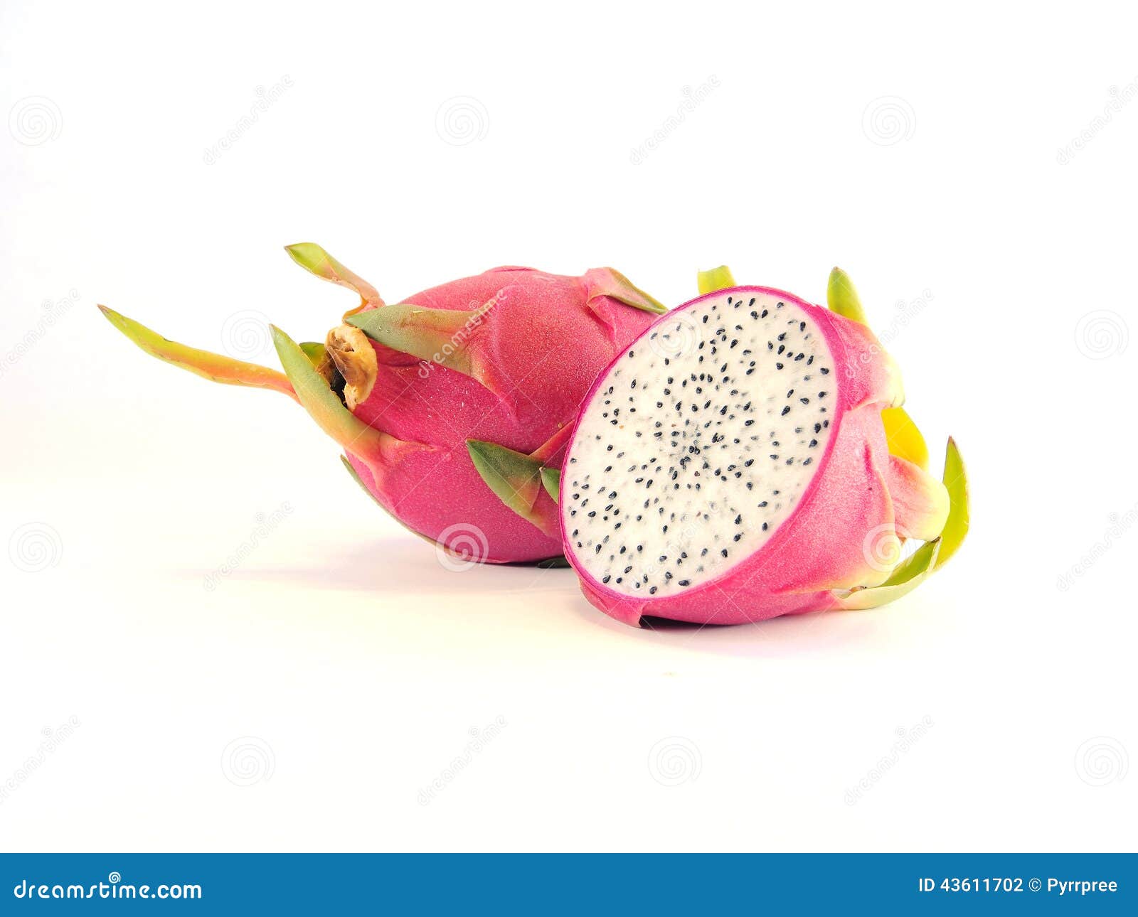 Dragon Fruit Isolated Against White Background. Stock Photo - Image of ...