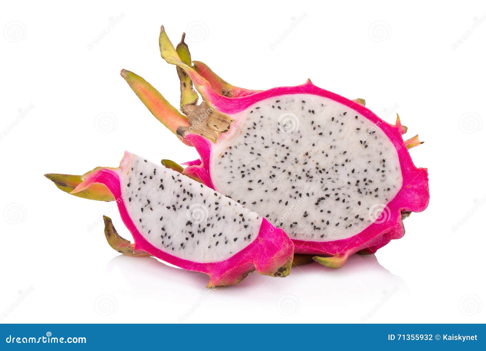 Dragon Fruit Isolated on White Background Stock Photo - Image of green ...