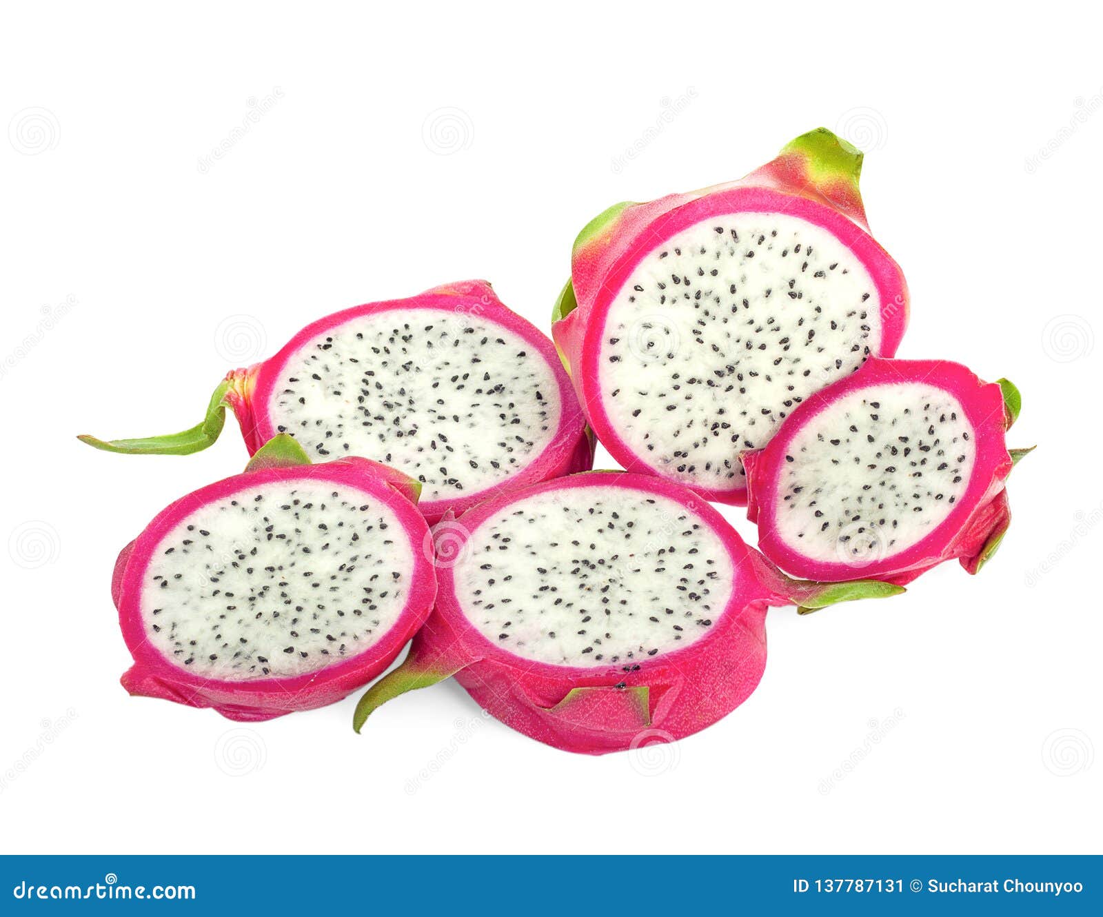 Dragon Fruit Isolated on White Background Stock Image - Image of ...