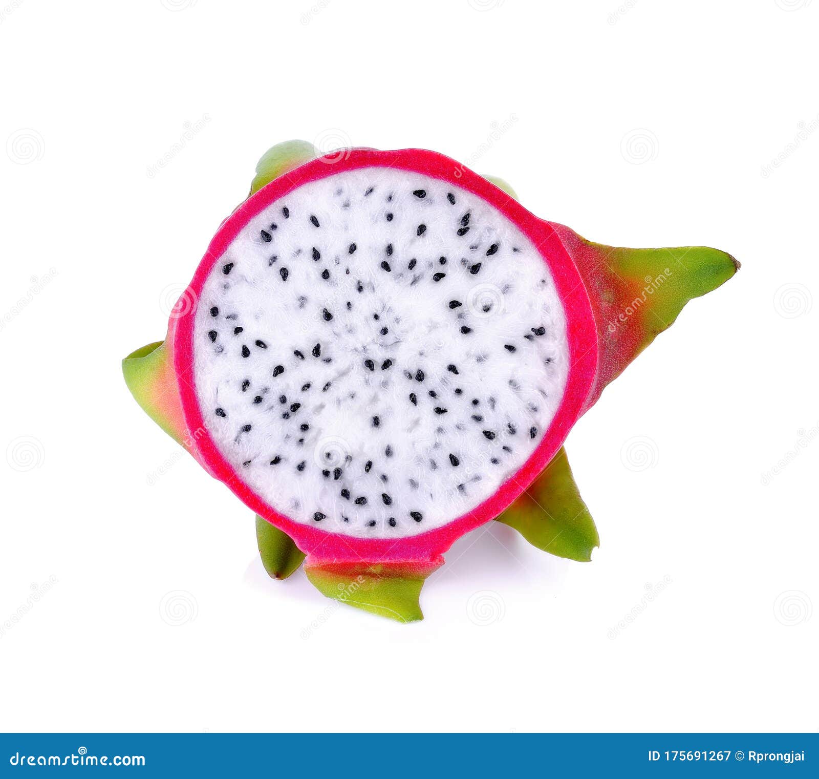 Dragon Fruit Isolated on White Background Stock Image - Image of east ...
