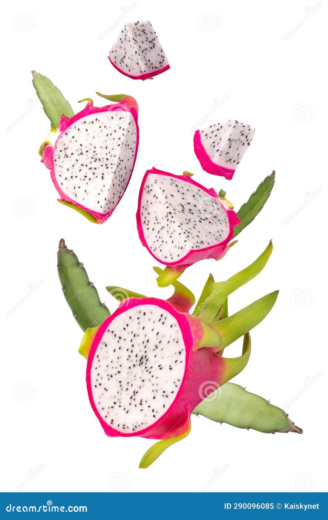 Dragon Fruit or Pitaya Isolated on a White Background Stock Image ...
