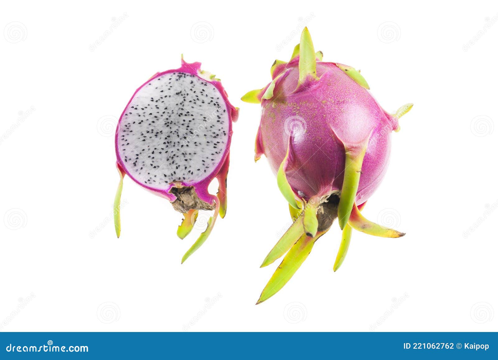 Dragon Fruit on White Background Stock Photo - Image of cactus, organic ...