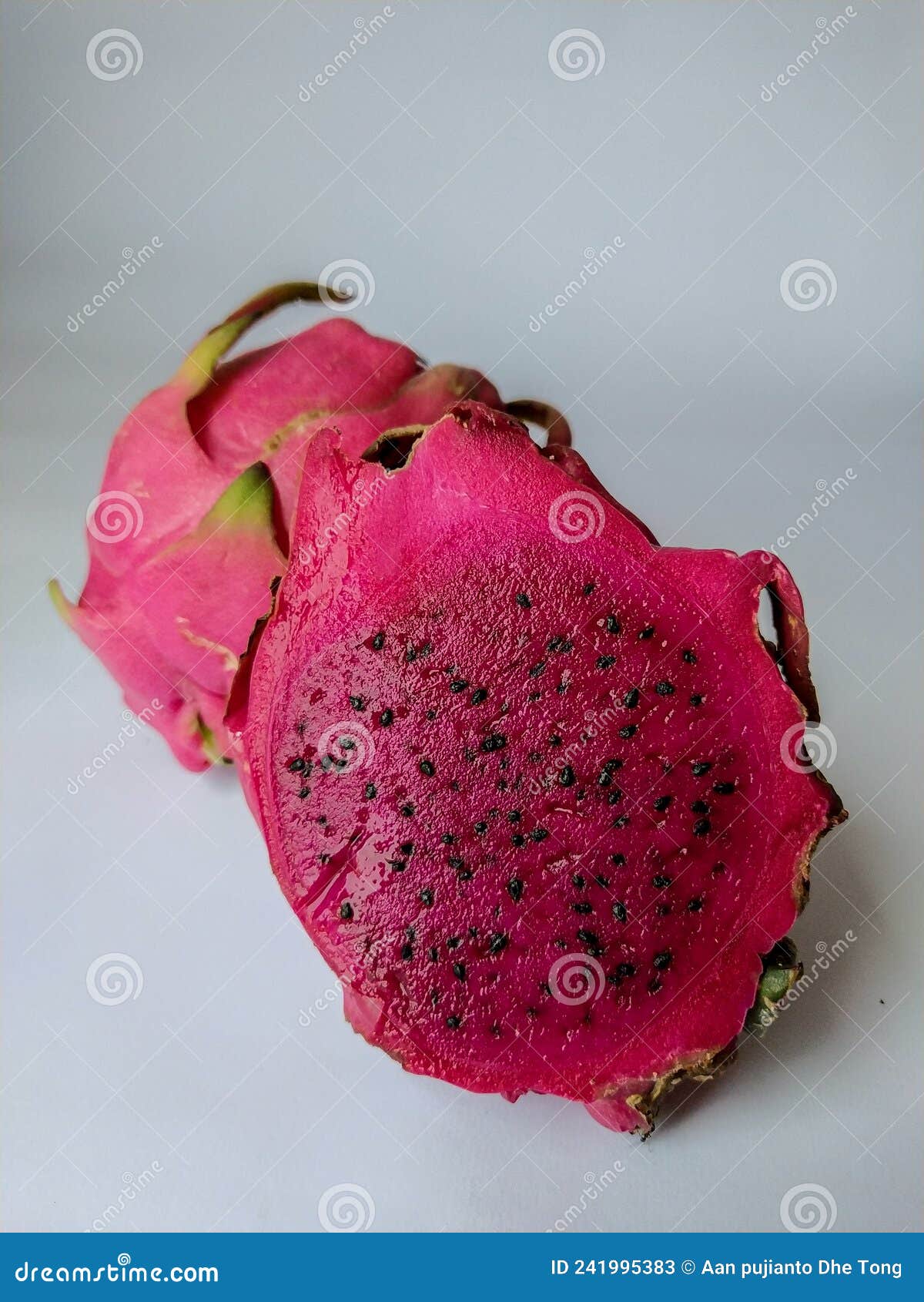 Dragon Fruit on White Background Stock Image - Image of pink, petal ...