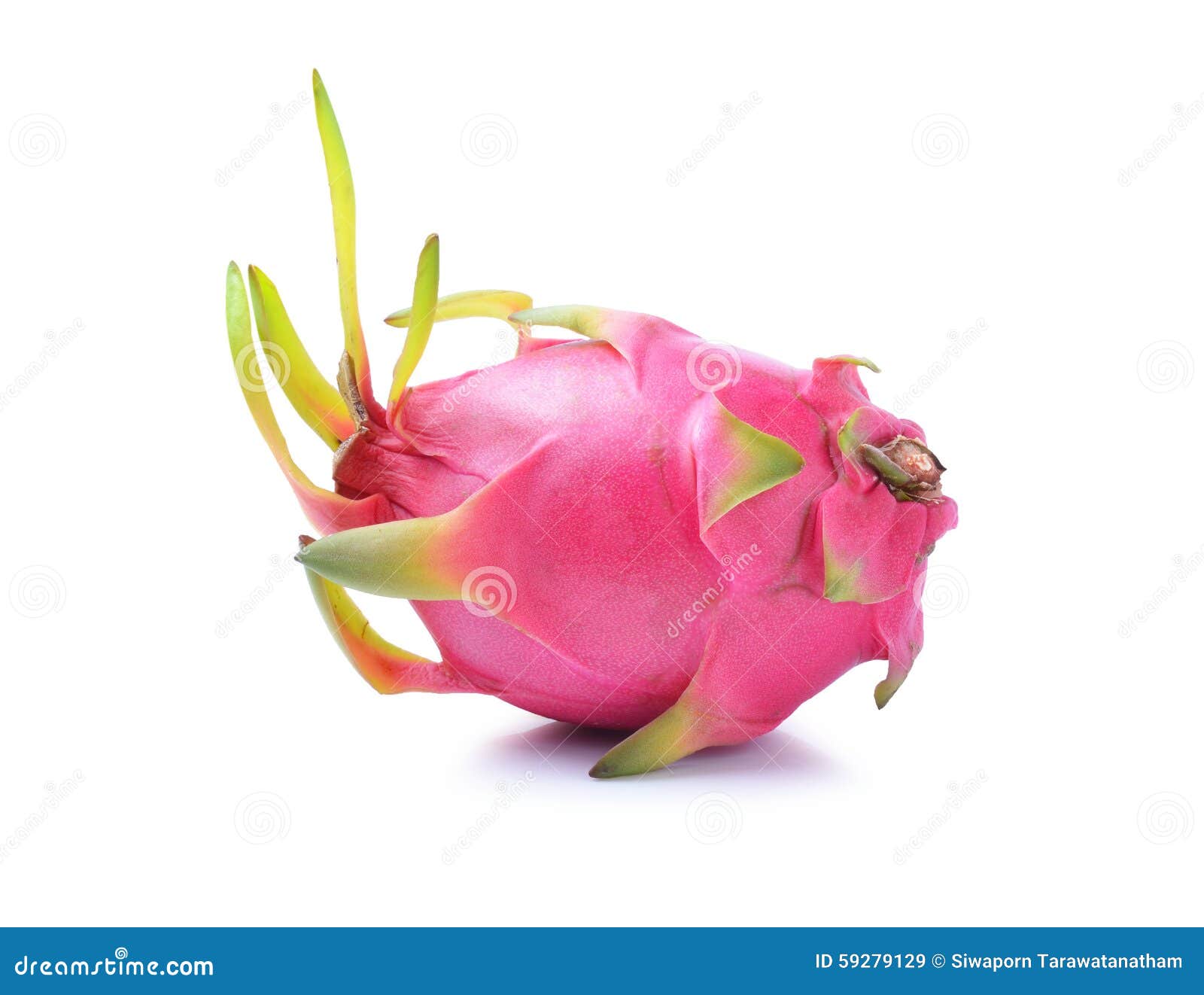 Dragon Fruit on White Background Stock Image - Image of juicy, south ...