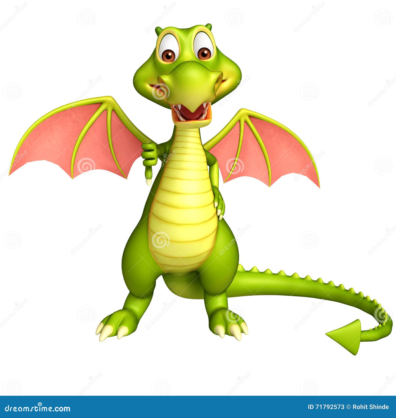 Dragon Funny Cartoon Character Stock Illustration - Illustration of ...