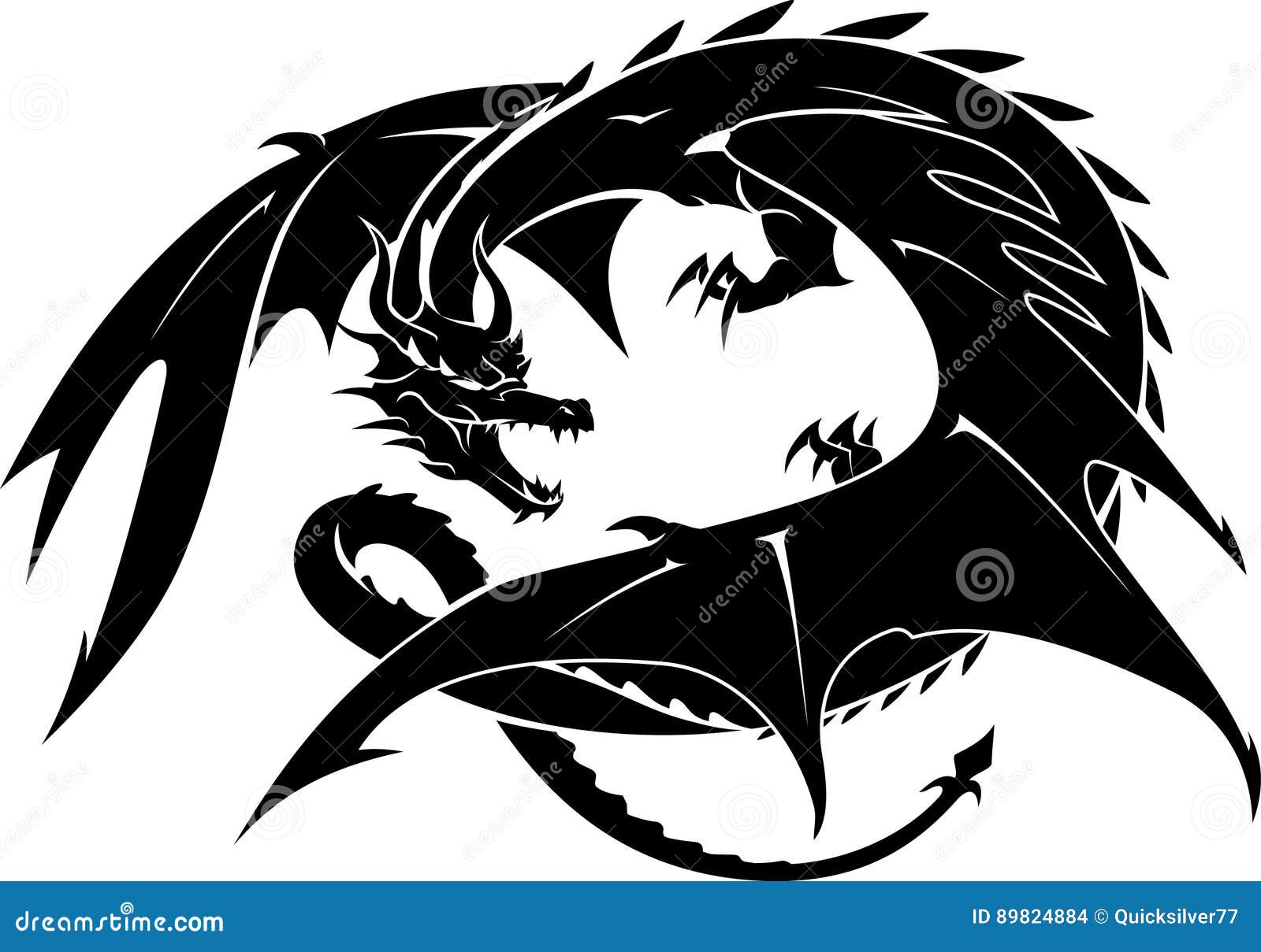 Dragon Guard stock vector. Illustration of artwork, creature - 89824884