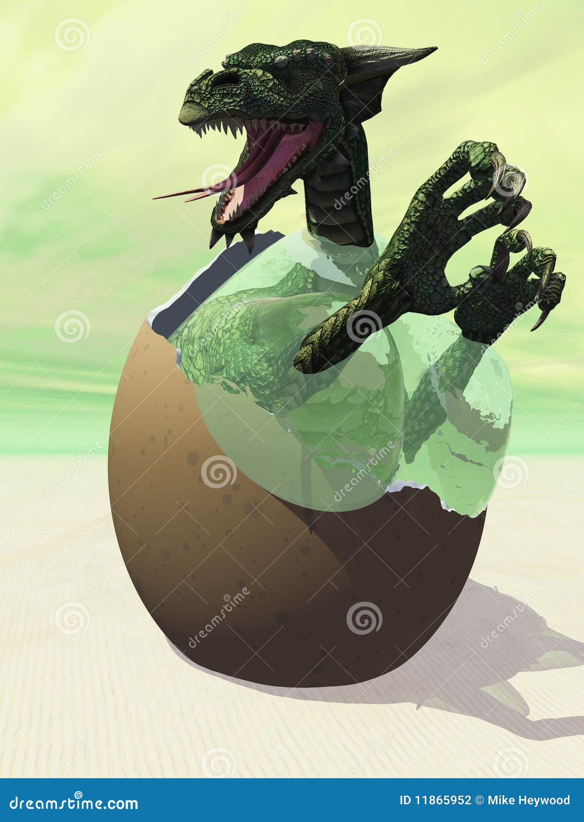 Dragon Hatching From Egg