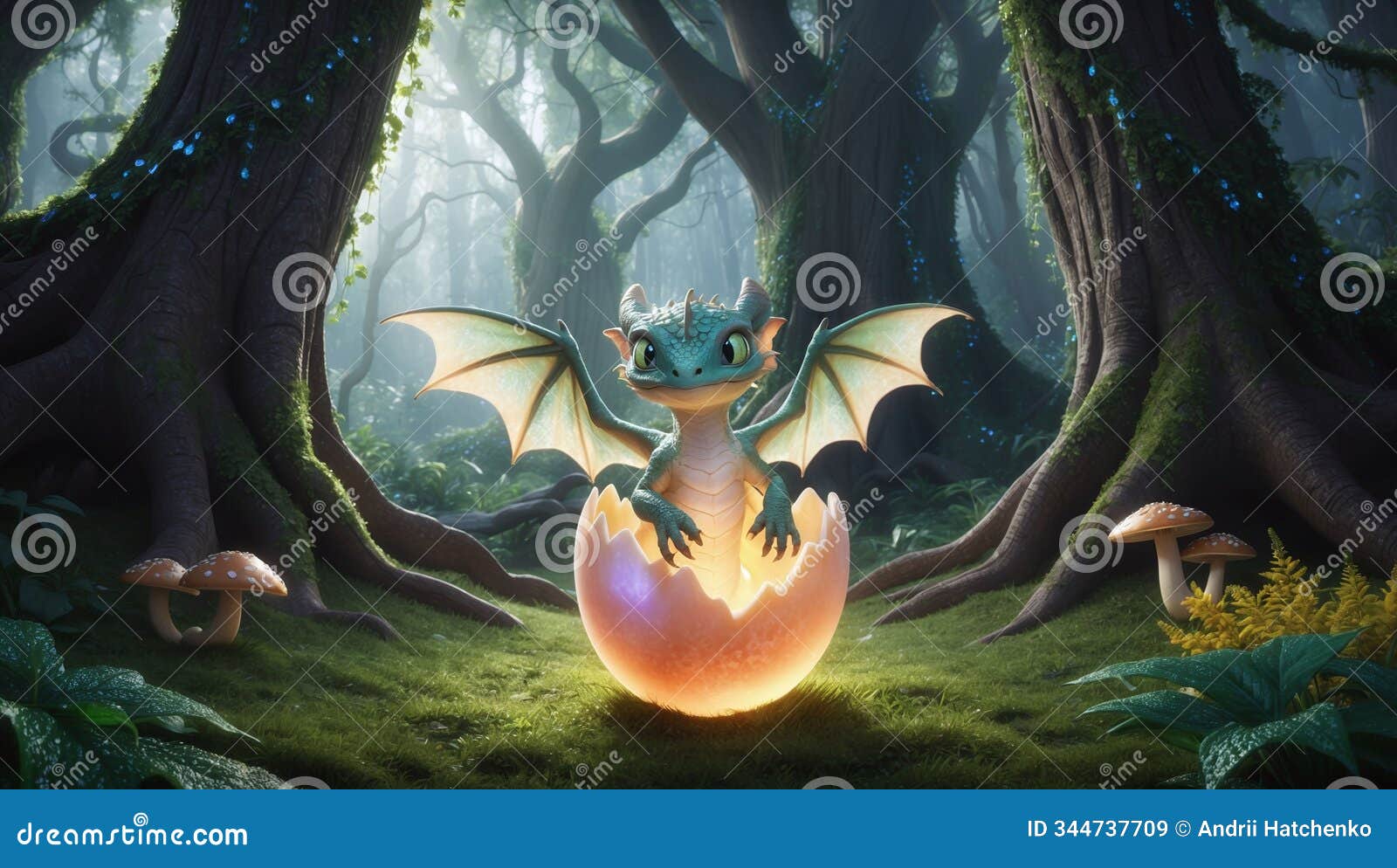 Dragon Hatchling Emerging From An Egg Royalty-Free Stock Image ...