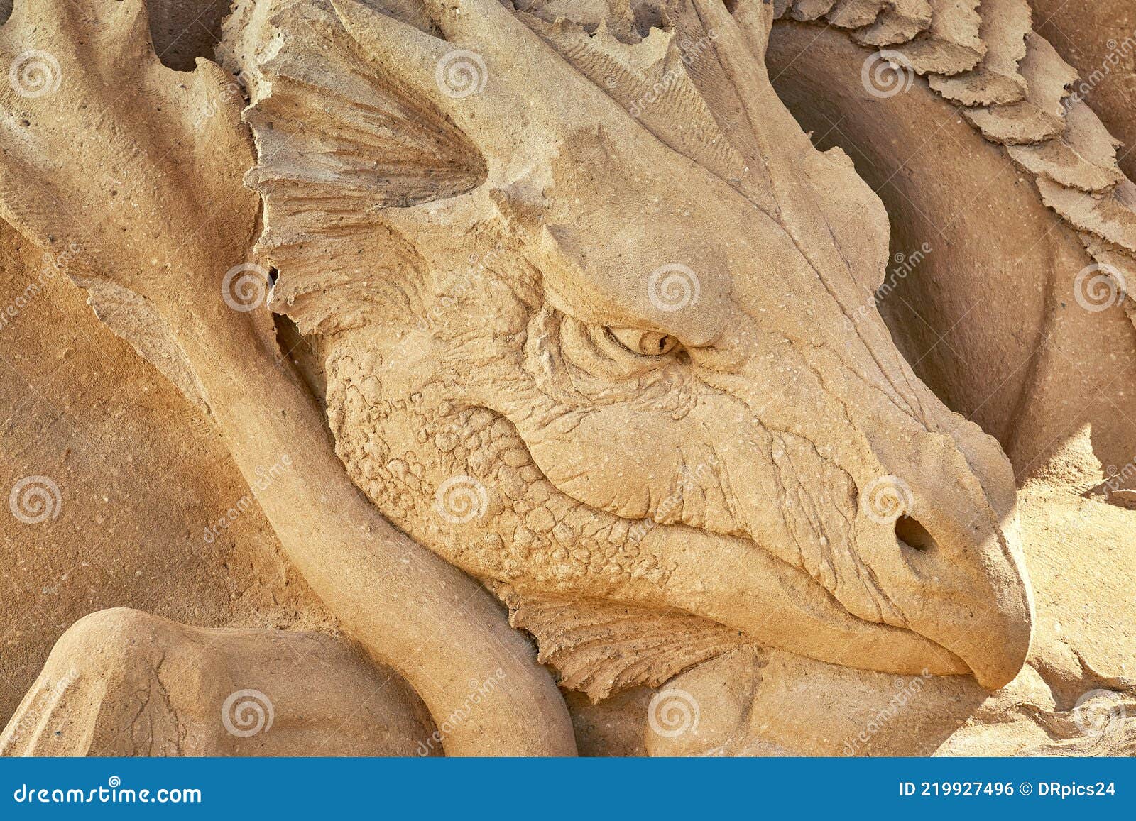 Dragon Head As a Sculpture in the Sand Editorial Photo - Image of ...