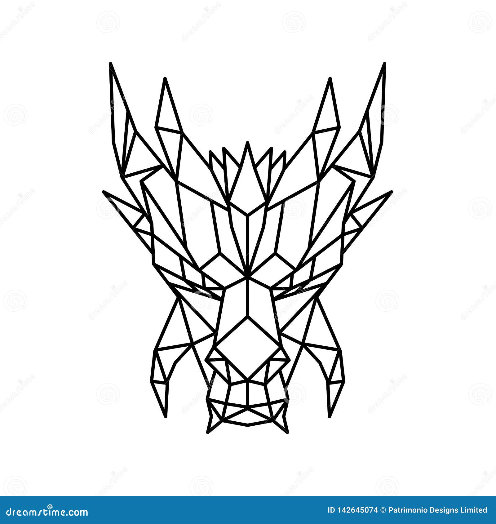 Dragon Head Front Vector