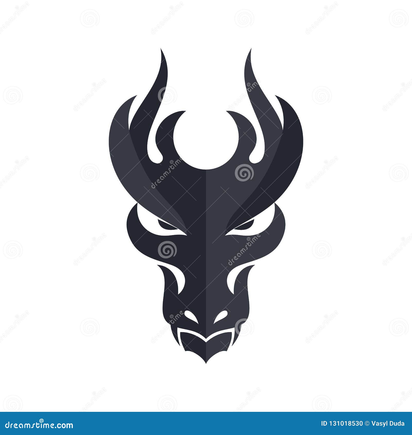 Dragon Head Icon stock vector. Illustration of head - 131018530