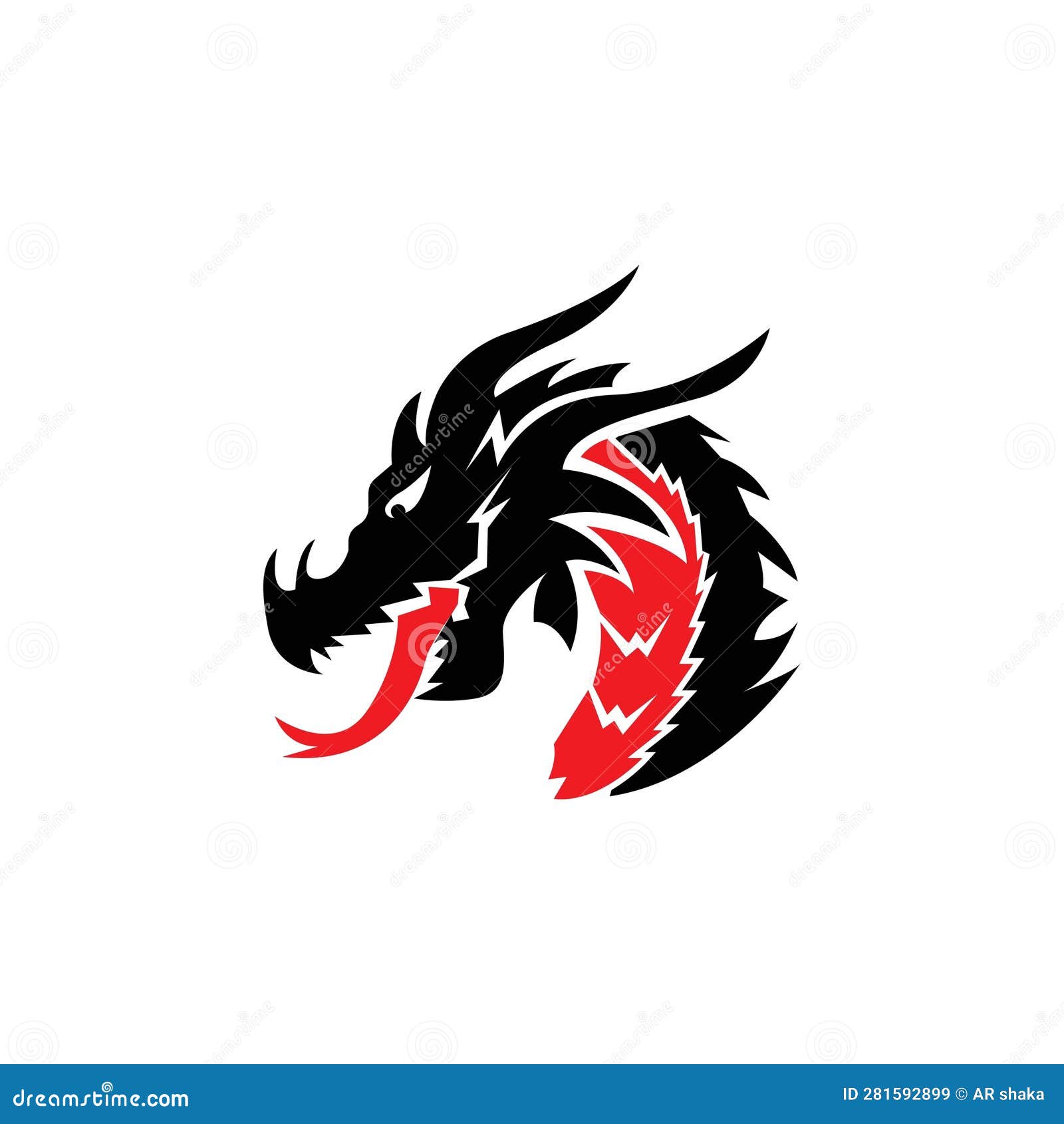 Dragon Head Icon Logo, Vector Design Stock Vector - Illustration of ...