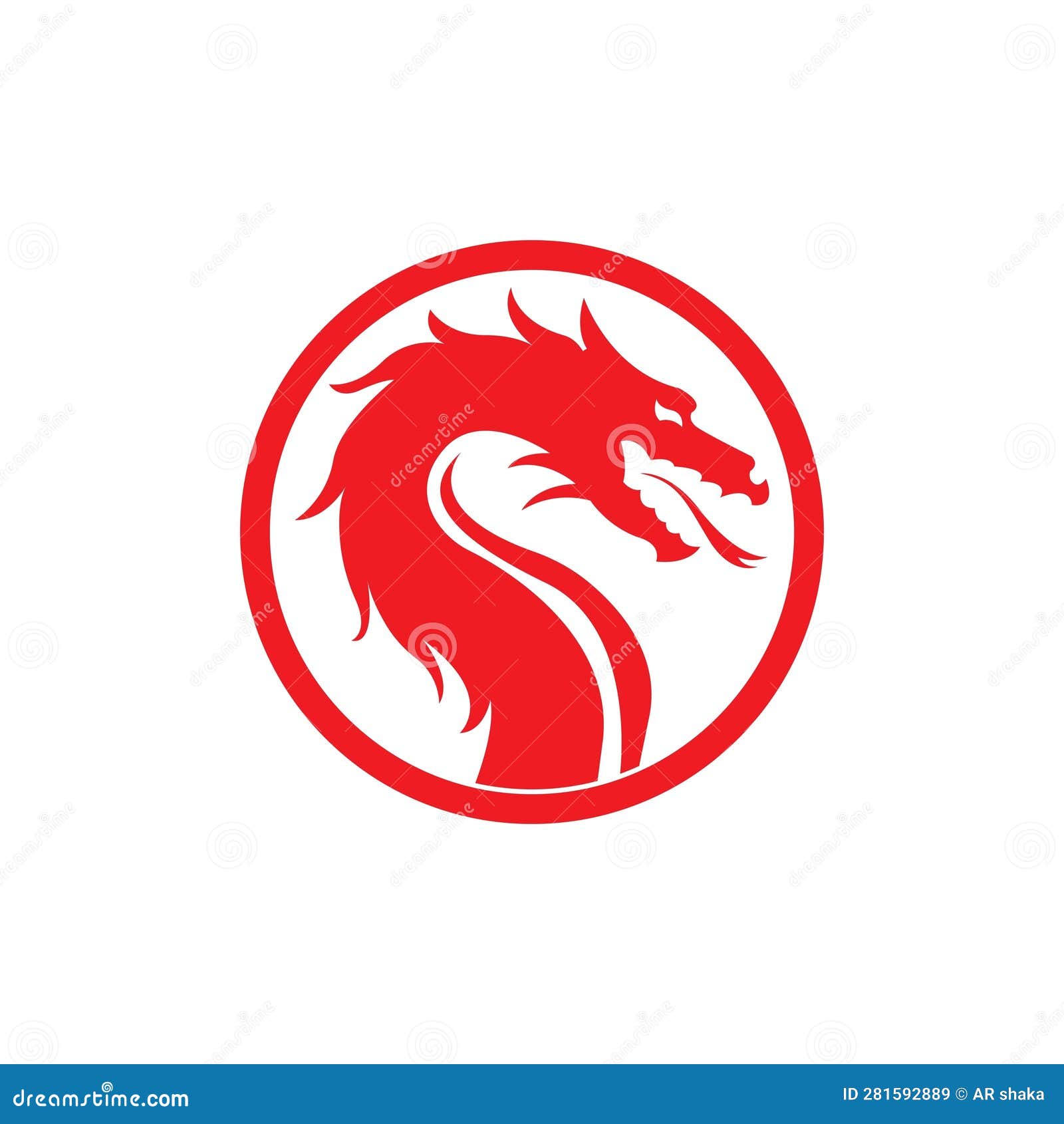 Dragon Head Icon Logo, Vector Design Stock Vector - Illustration of ...