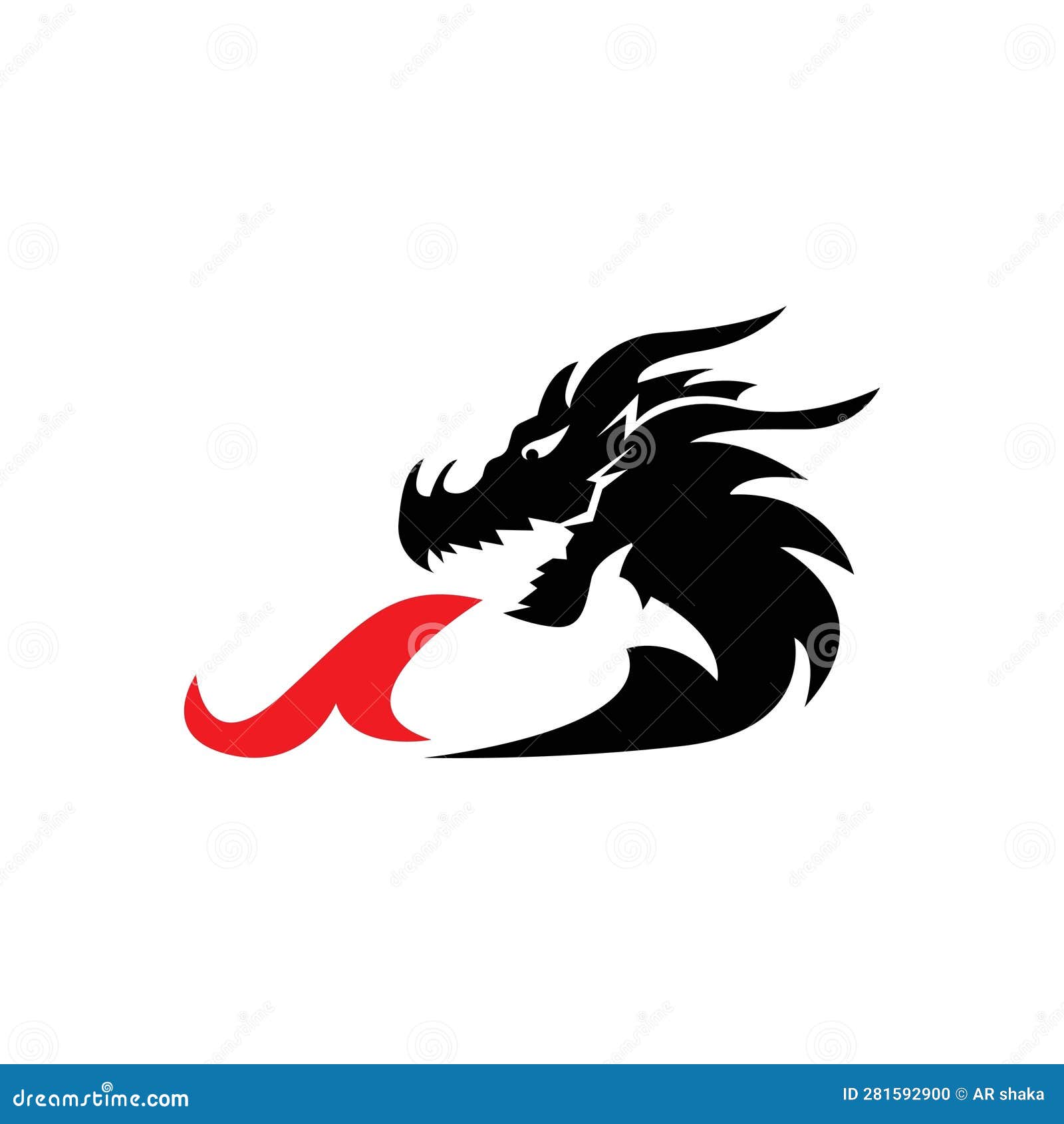 Dragon Head Icon Logo, Vector Design Stock Vector - Illustration of ...