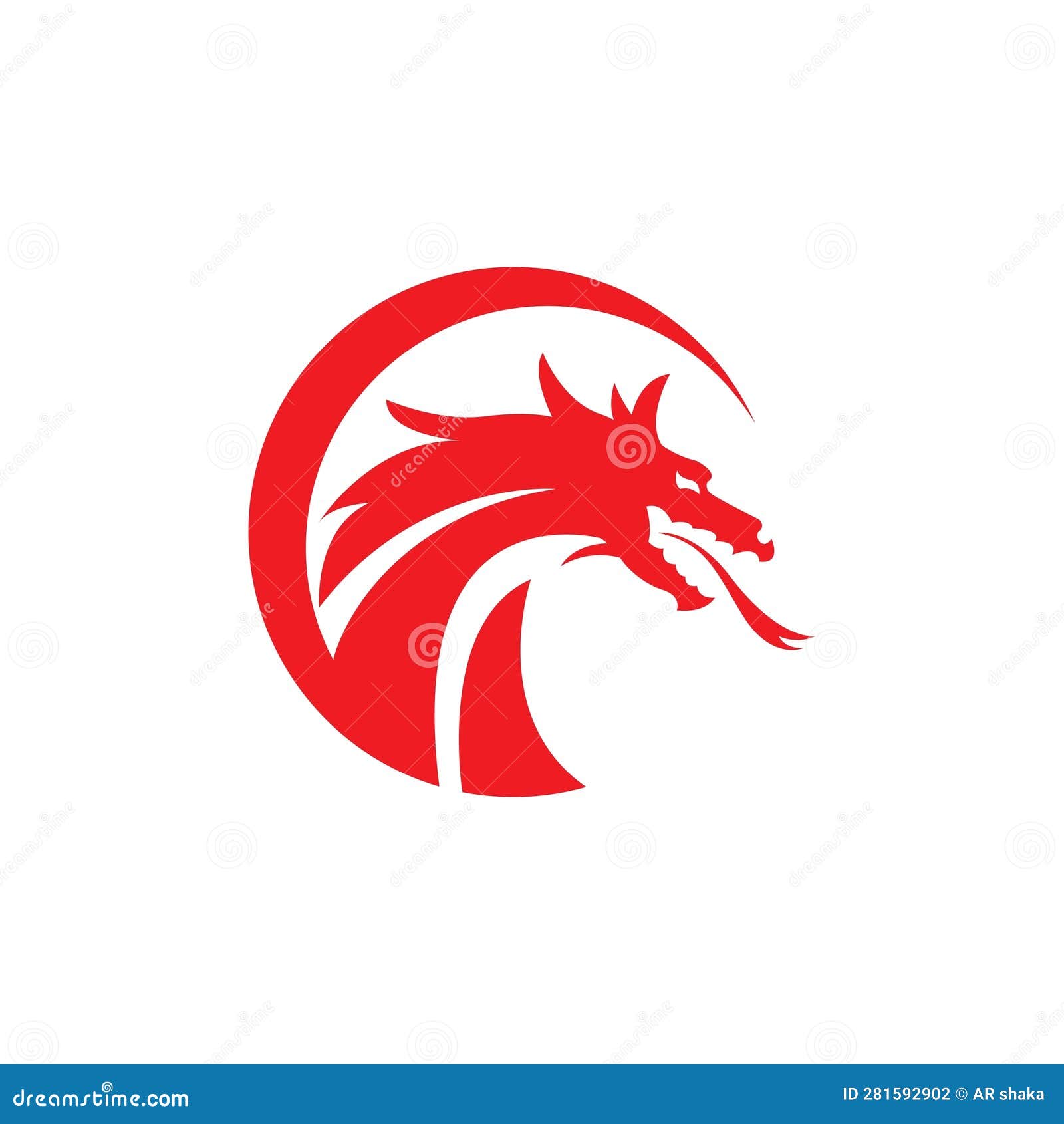 Dragon Head Icon Logo, Vector Design Stock Vector - Illustration of ...
