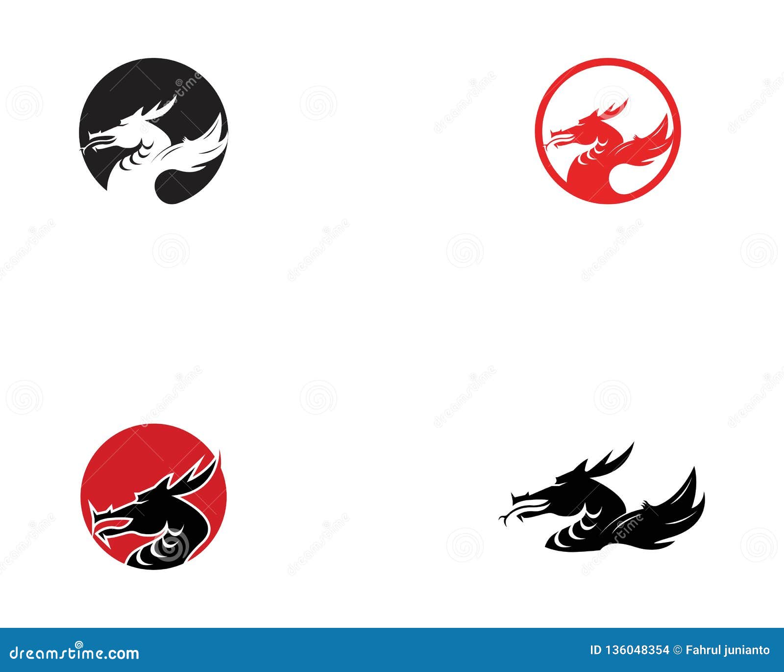 Dragon Head Icon Vector Illustration Stock Vector - Illustration of ...