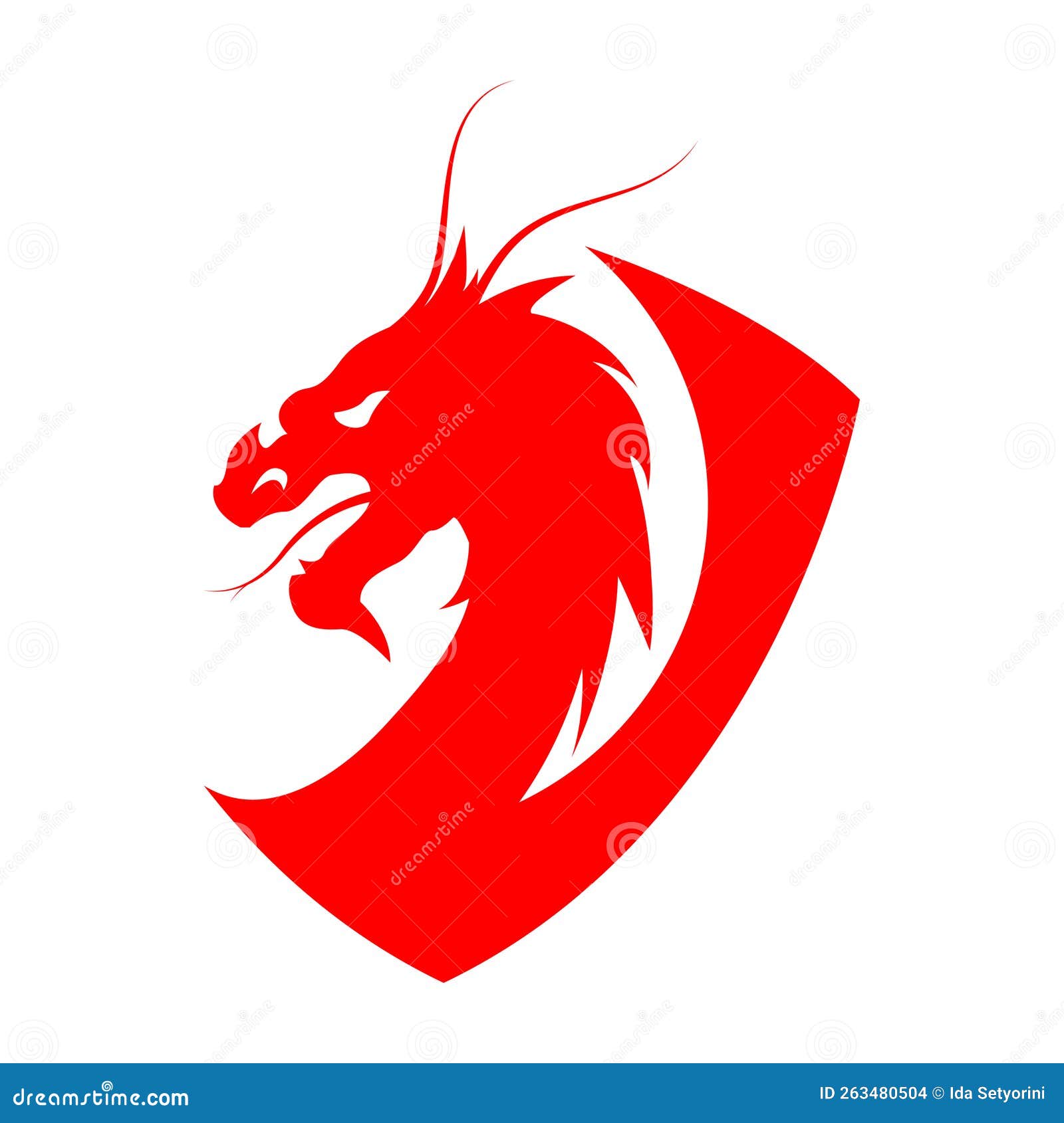 Dragon head logo stock illustration. Illustration of bolt - 263480504