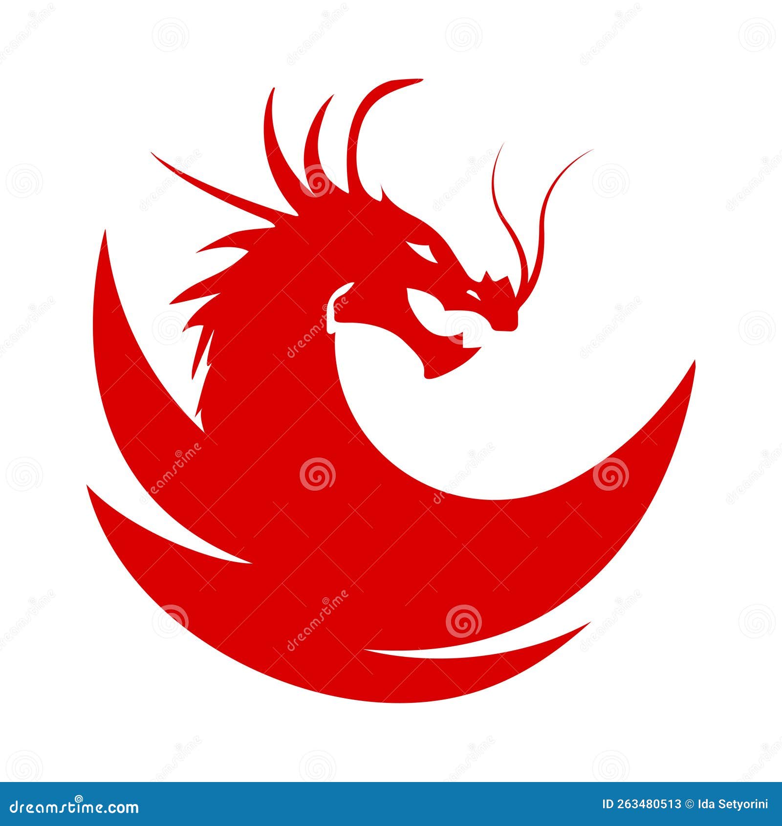 Dragon head logo stock illustration. Illustration of mascot - 263480513